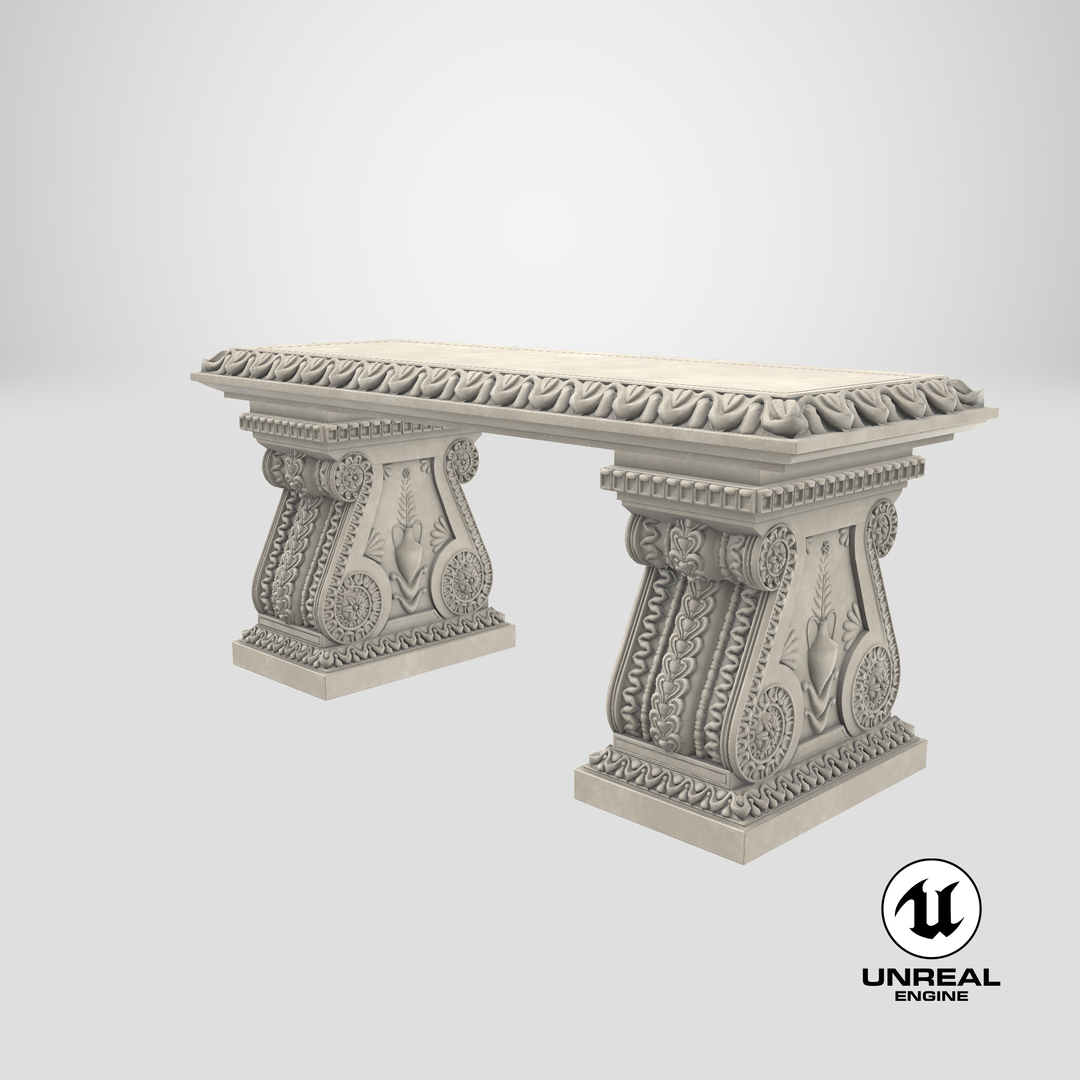 modelo 3d Stone Bench Model - TurboSquid 1901568