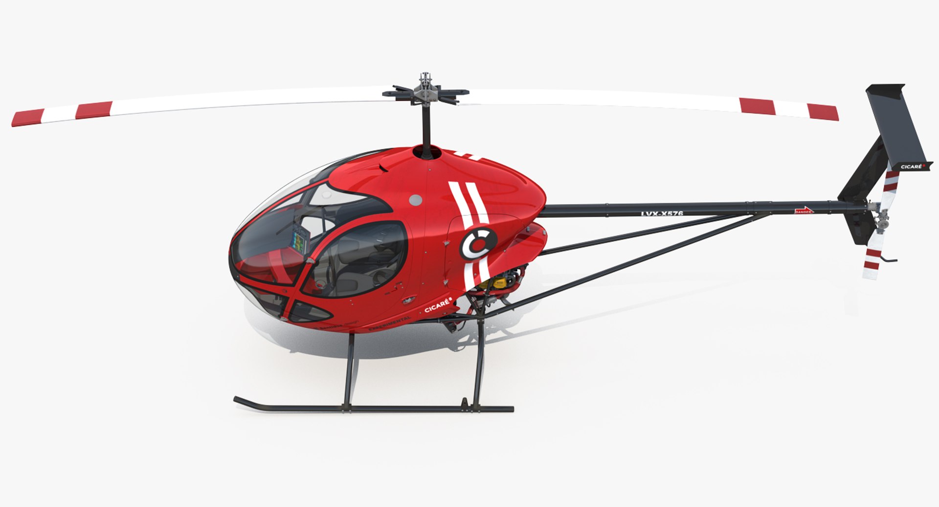 Sport helicopter cicare 8 model - TurboSquid 1150580