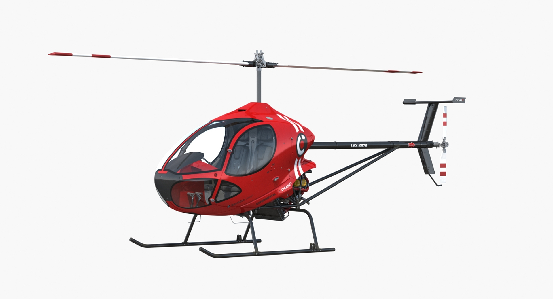 Sport helicopter cicare 8 model - TurboSquid 1150580