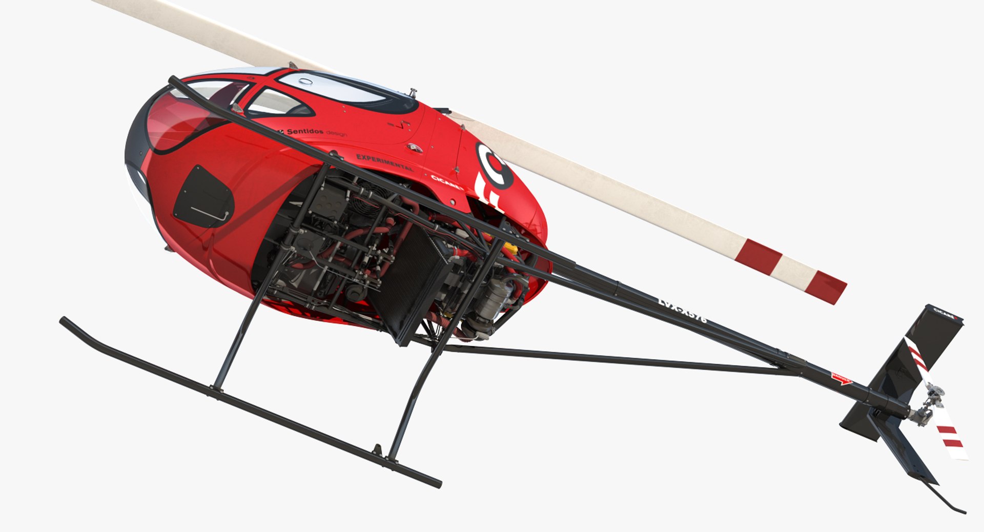 Sport helicopter cicare 8 model - TurboSquid 1150580