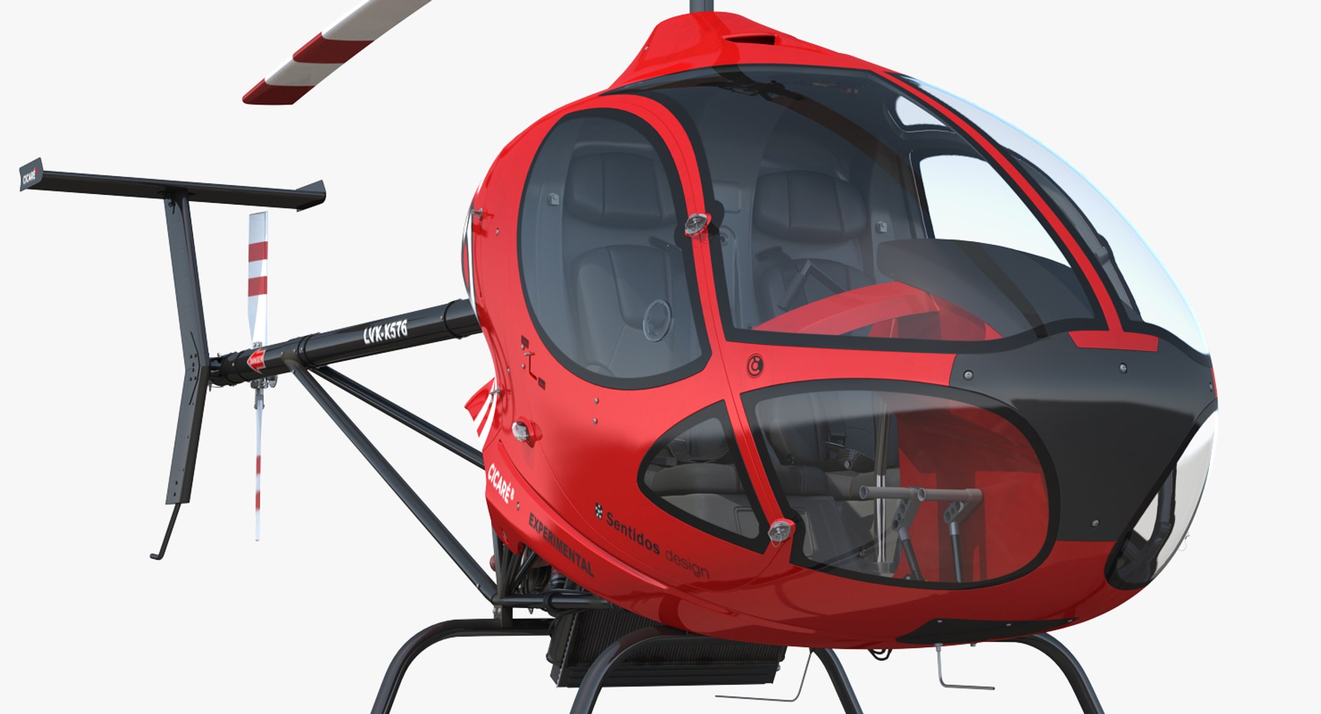 Sport helicopter cicare 8 model - TurboSquid 1150580