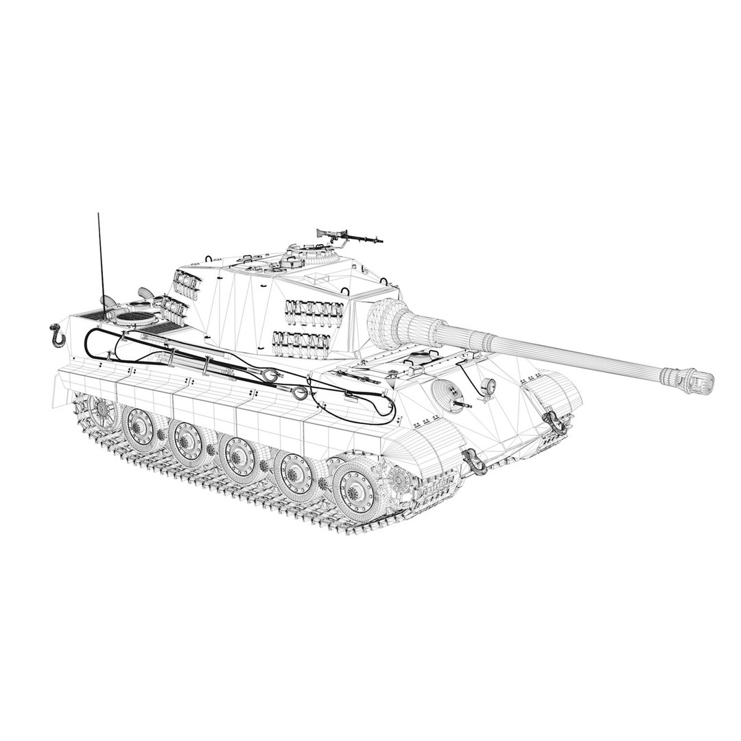 3d Sd Kfz 182 Tiger Ii Model