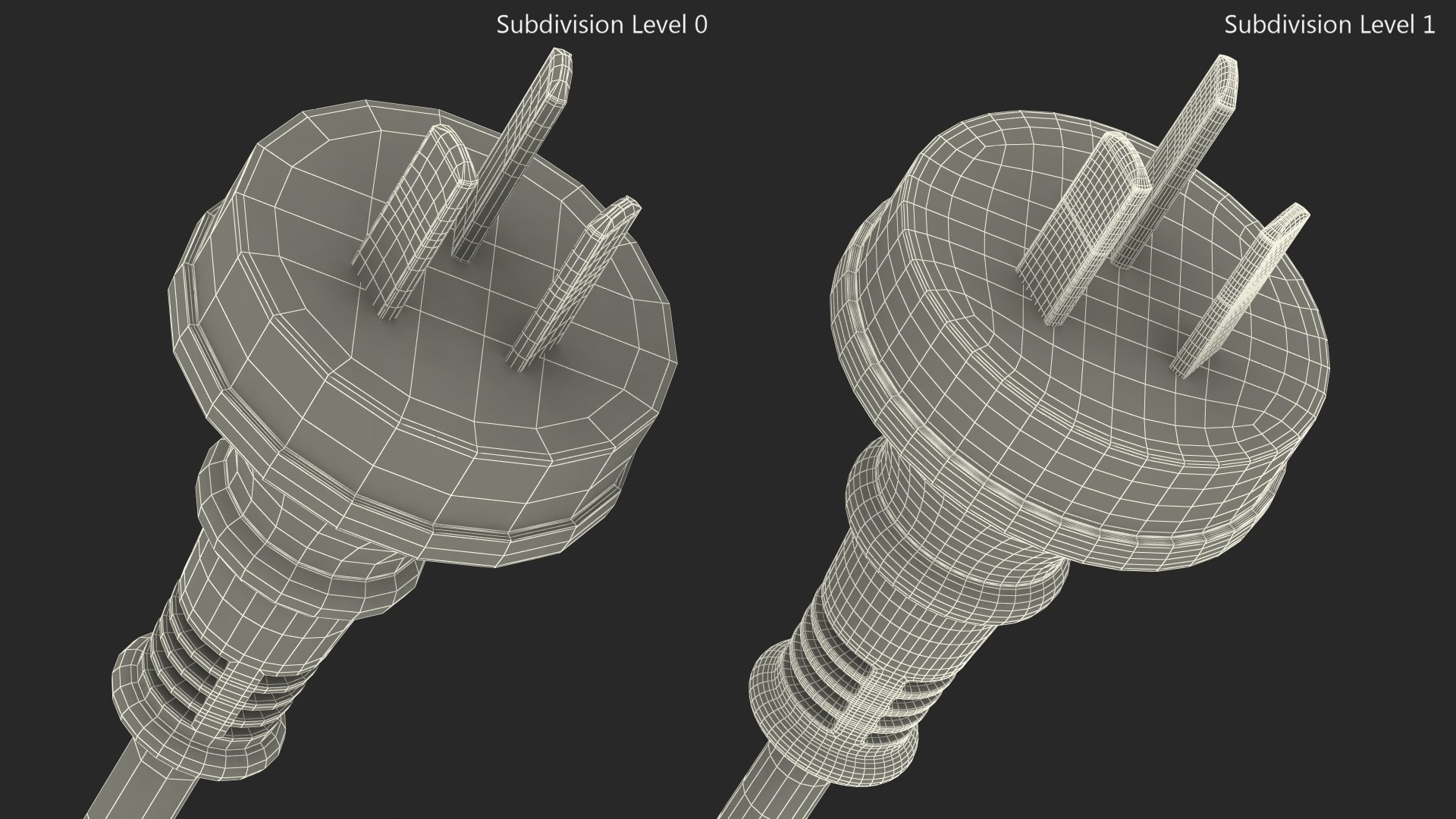 3D Type I Electric Plug White Rigged for Maya model - TurboSquid 2069347