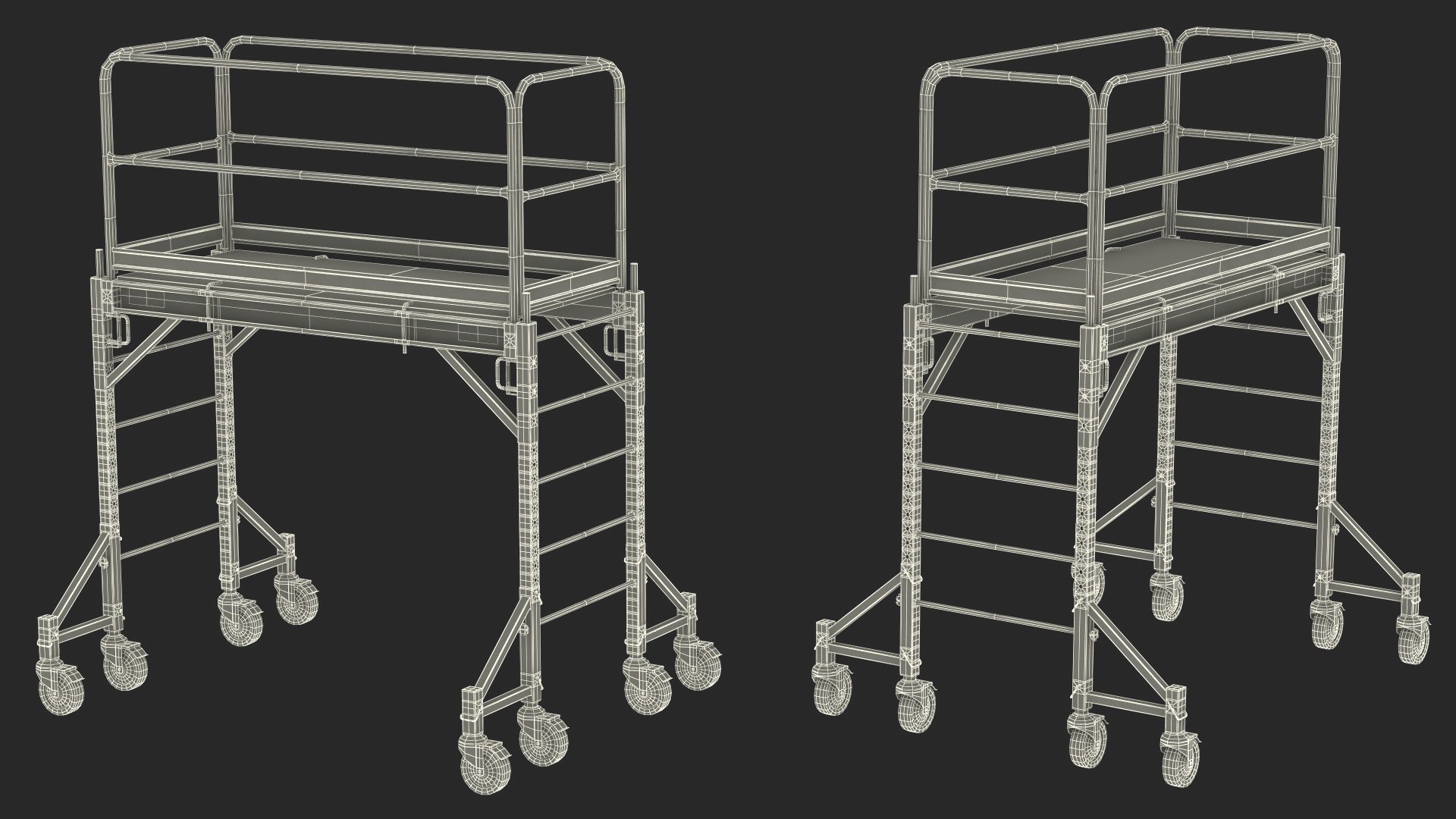 Rolling Scaffold Blue 3D model - TurboSquid 2128808