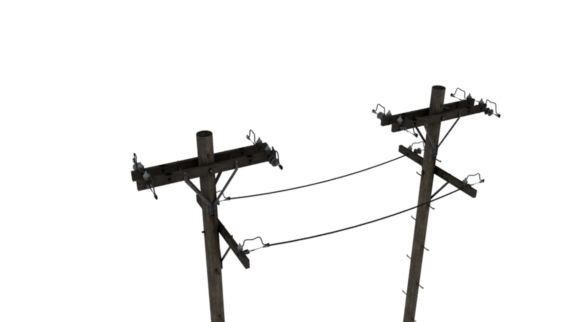 3D Telephone Pole - TurboSquid 1408276