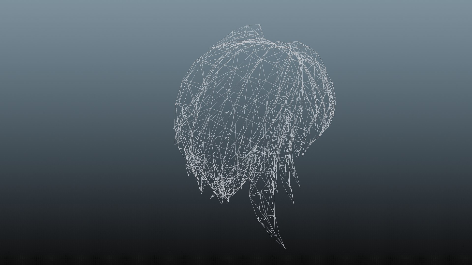 3D Female hair low poly model model - TurboSquid 2079411