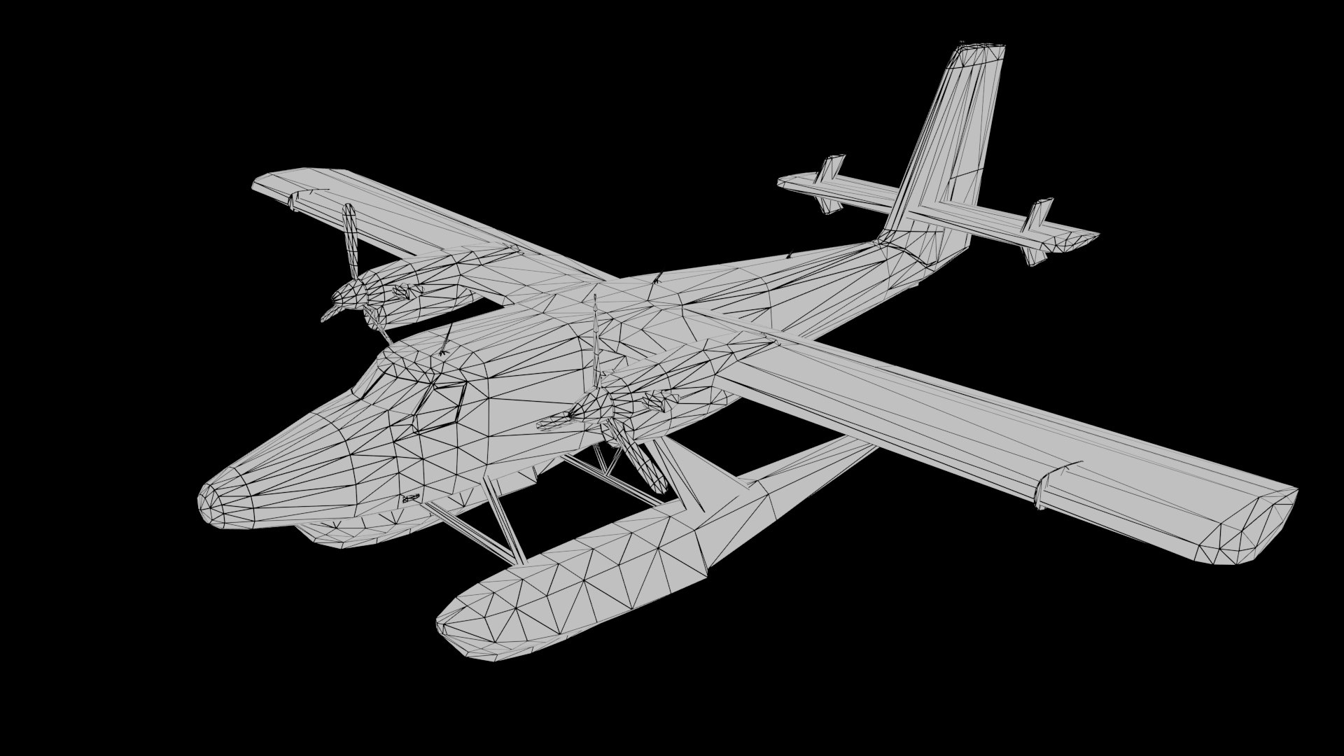 3D Low Poly Water Landing Aircraft With 4K PBR Texture Model ...