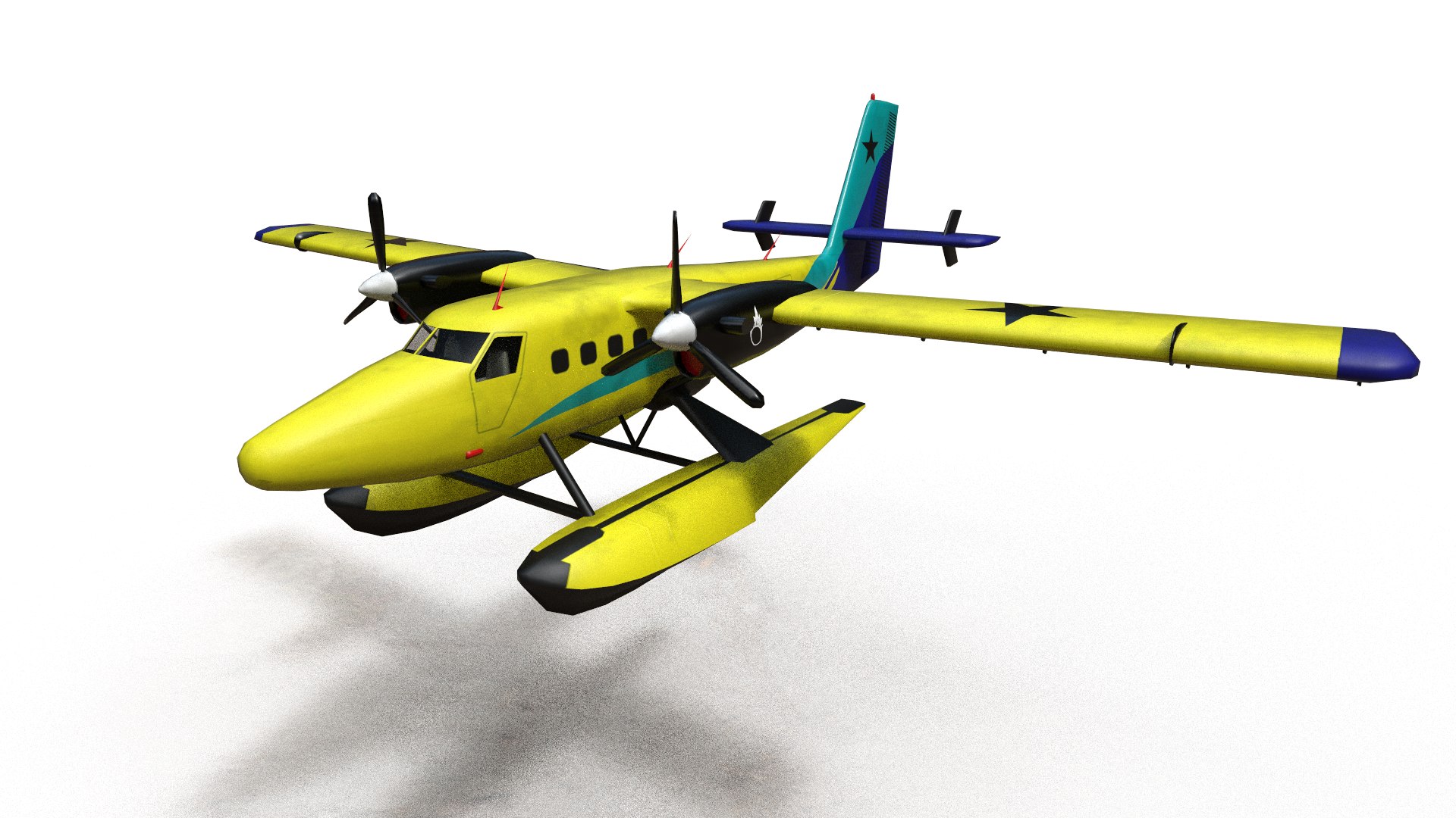 3D Low Poly Water Landing Aircraft With 4K PBR Texture Model ...