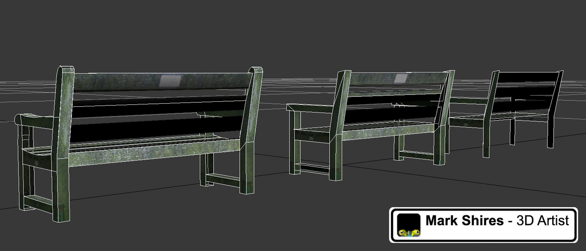 3d Model Park Bench