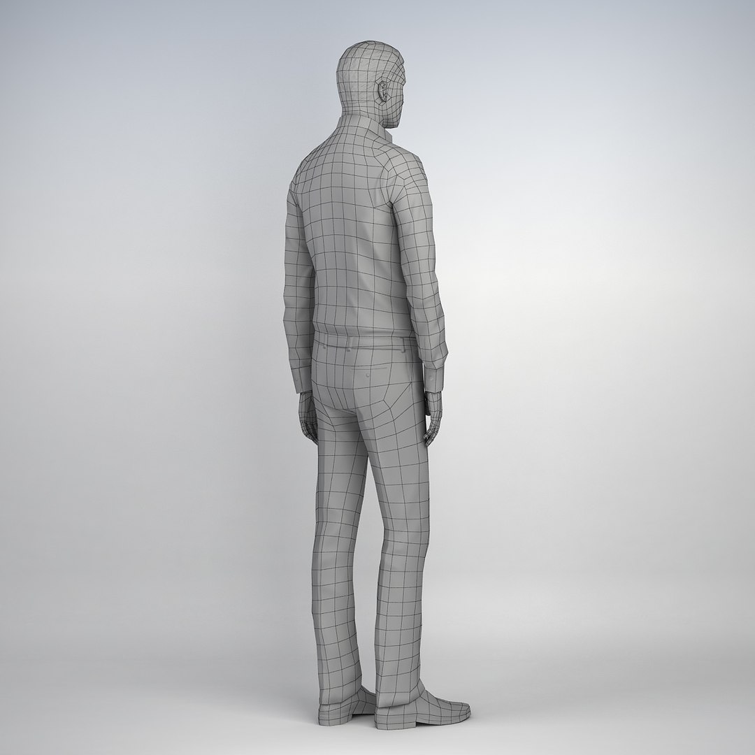3d Human Casual Man Character Model