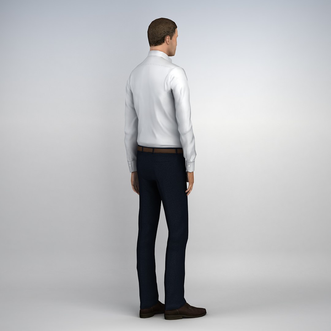 3d Human Casual Man Character Model