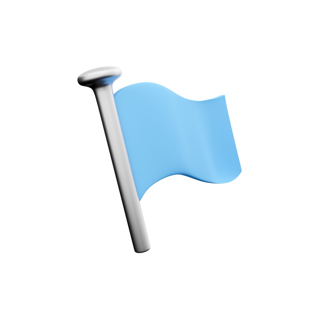 3D flag icon - TurboSquid 1938081