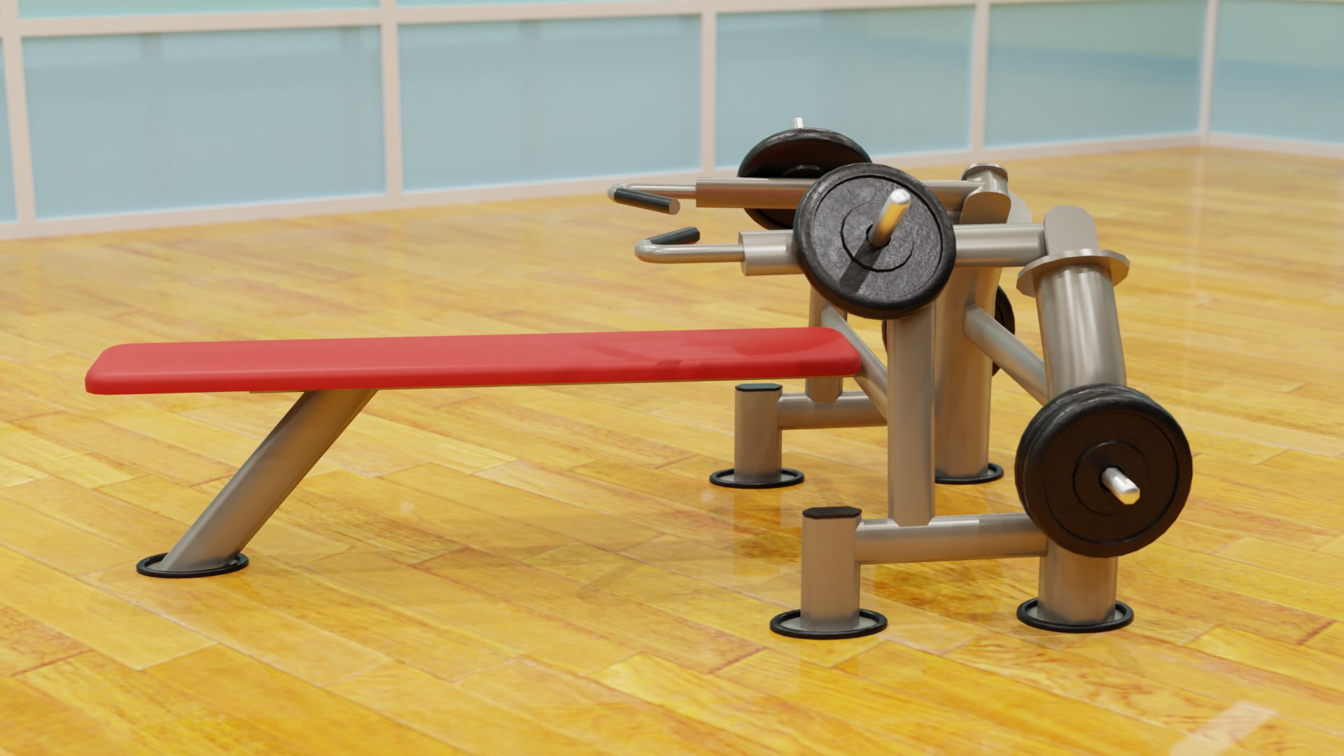 3D Bench Press Model - TurboSquid 2146013