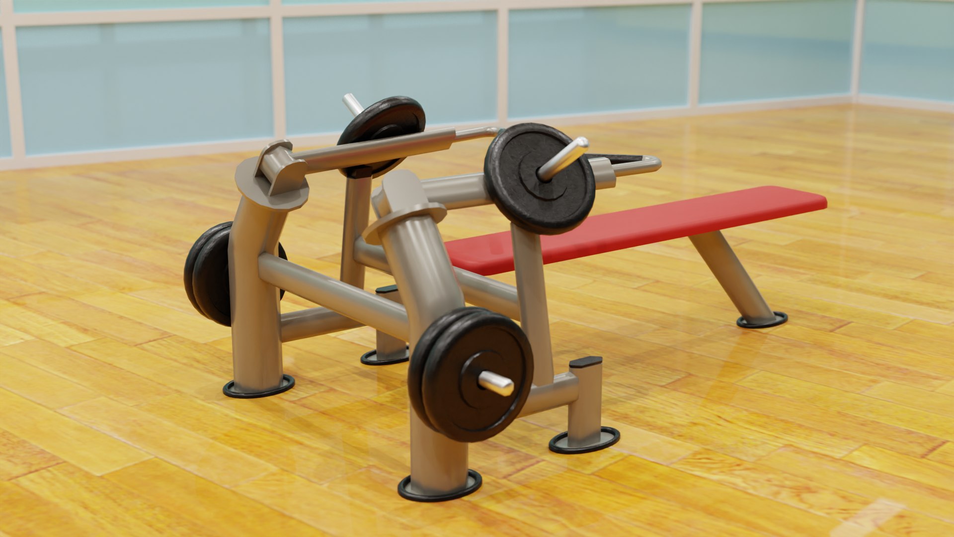 3D Bench Press Model - TurboSquid 2146013