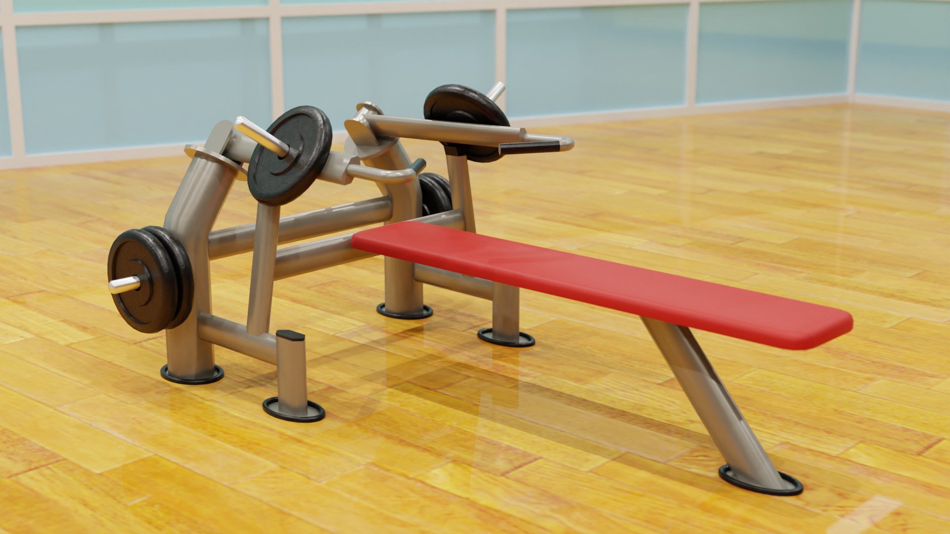 3D Bench Press Model - TurboSquid 2146013