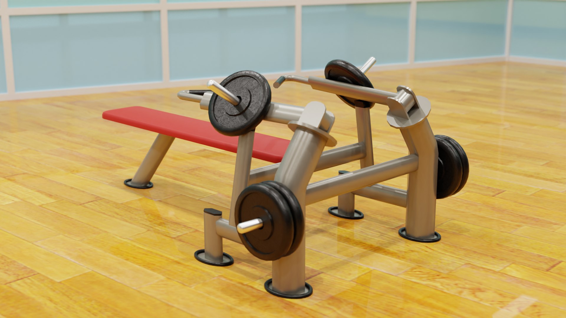 3D Bench Press Model - TurboSquid 2146013