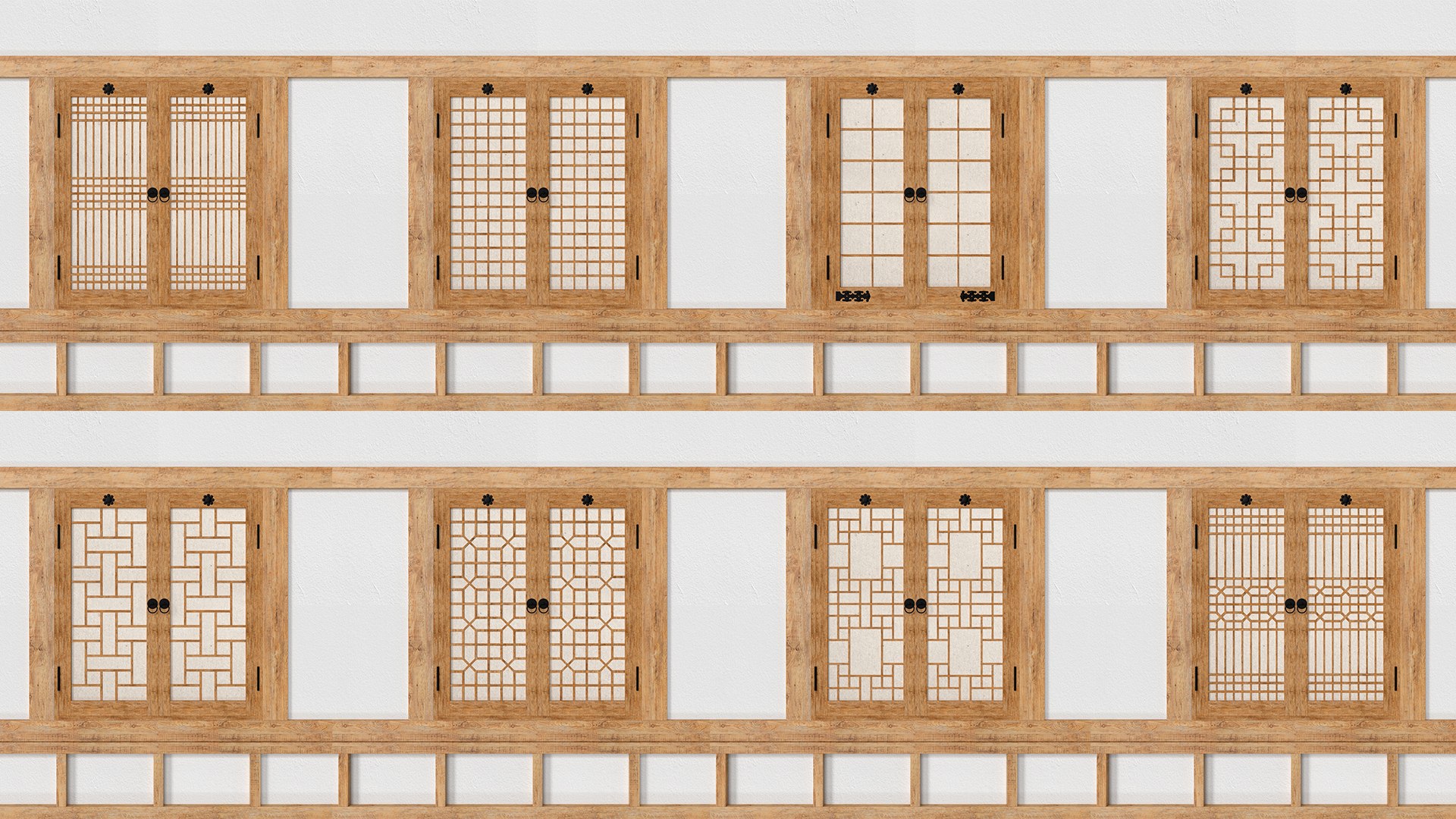 3D Korean Window Frame SET - TurboSquid 1753552