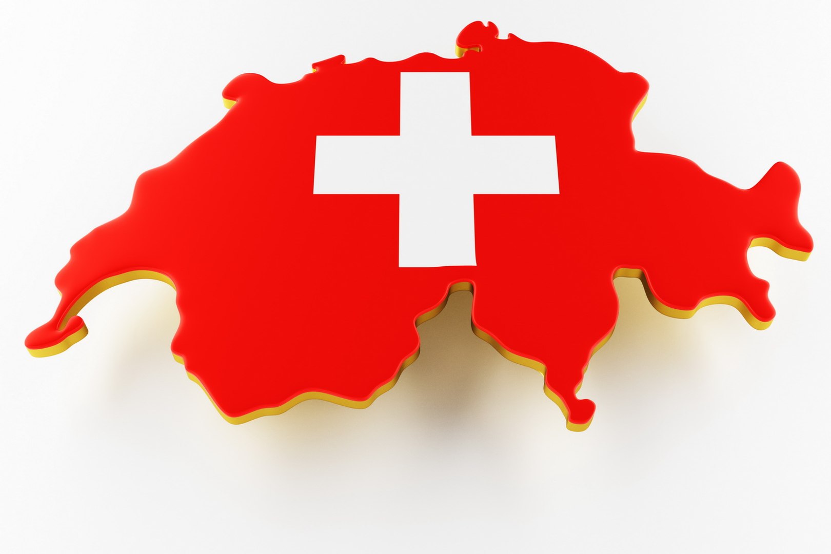 3D Switzerland Land Border Flag - TurboSquid 1541512