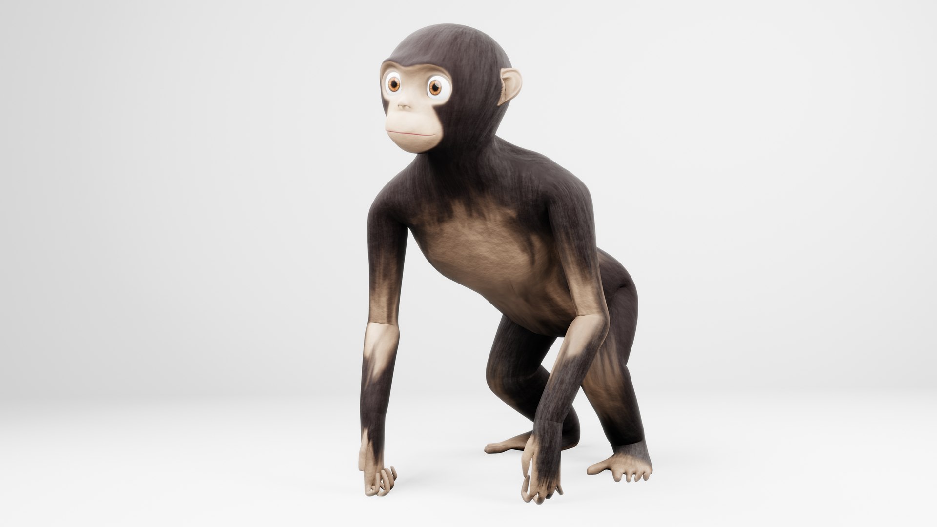 Ape Cartoon 3D Model - TurboSquid 1689710