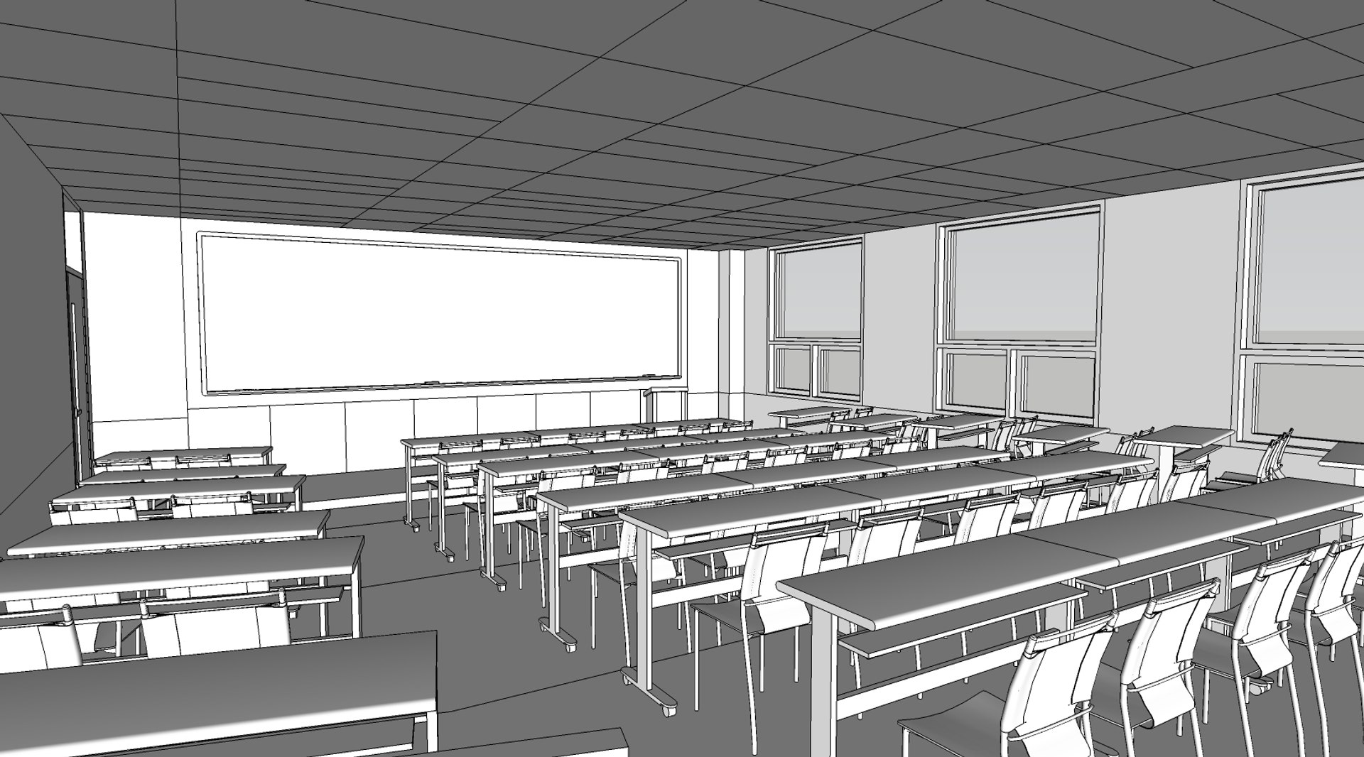 Lecture Room 3D Model - TurboSquid 1198272