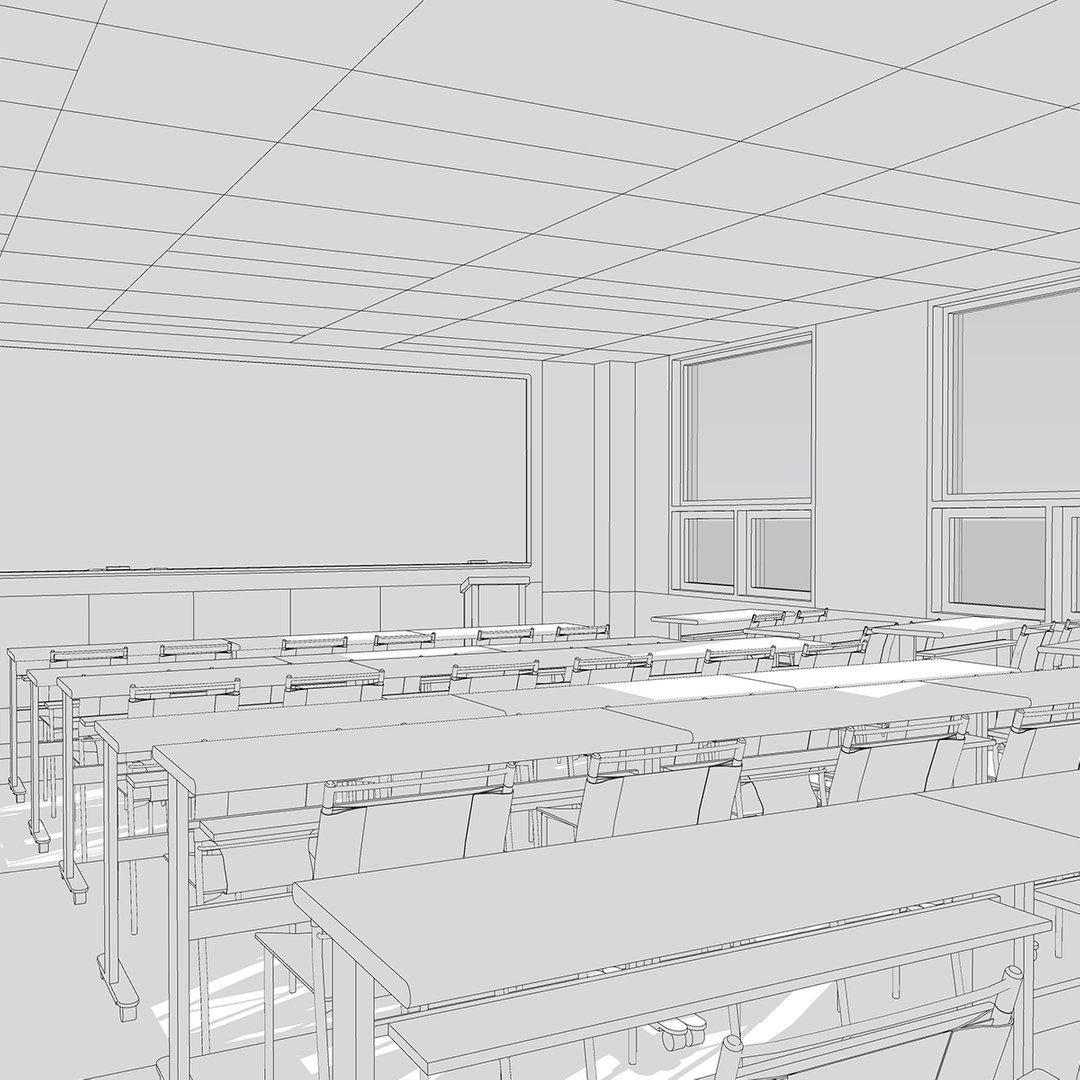 Lecture Room 3D Model - TurboSquid 1198272