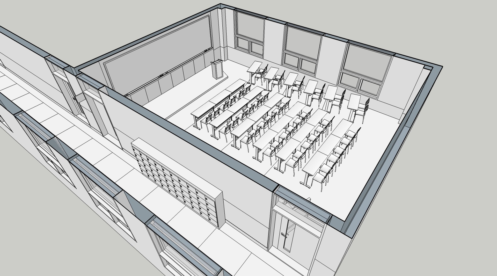 Lecture Room 3D Model - TurboSquid 1198272