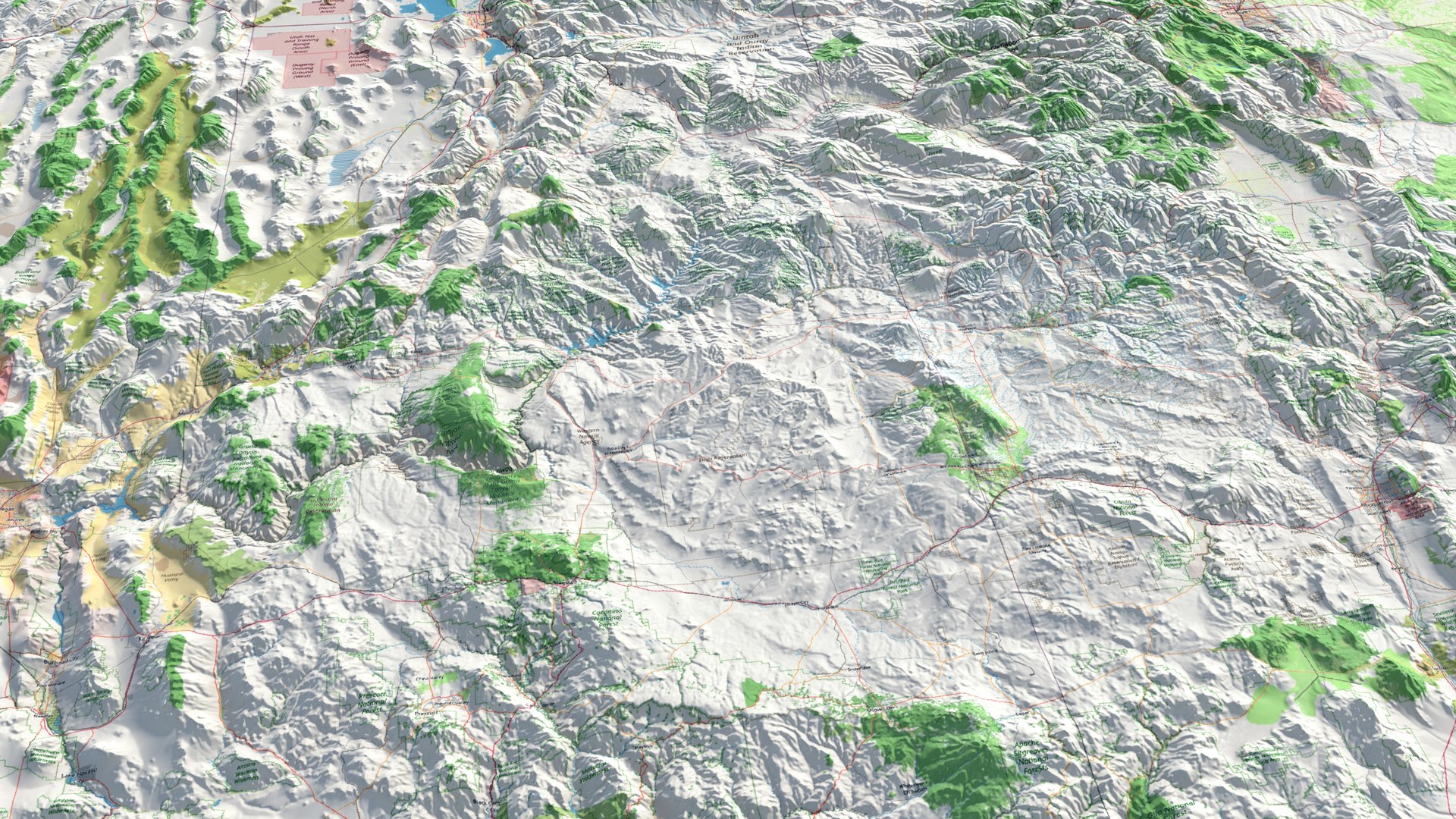 3D USA Sat And Topo With Alaska, Hawai Detailed Relief PBR Map ...