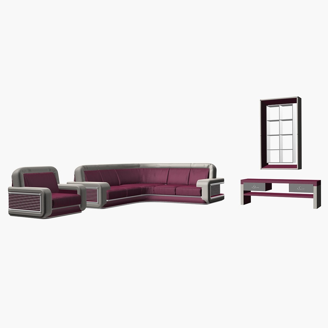 Raspberry armchair headset 3D model - TurboSquid 1159260