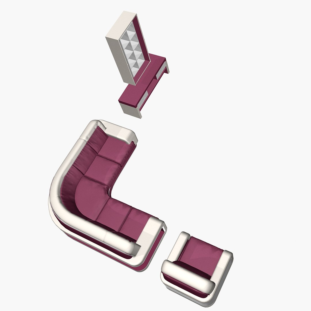 Raspberry armchair headset 3D model - TurboSquid 1159260