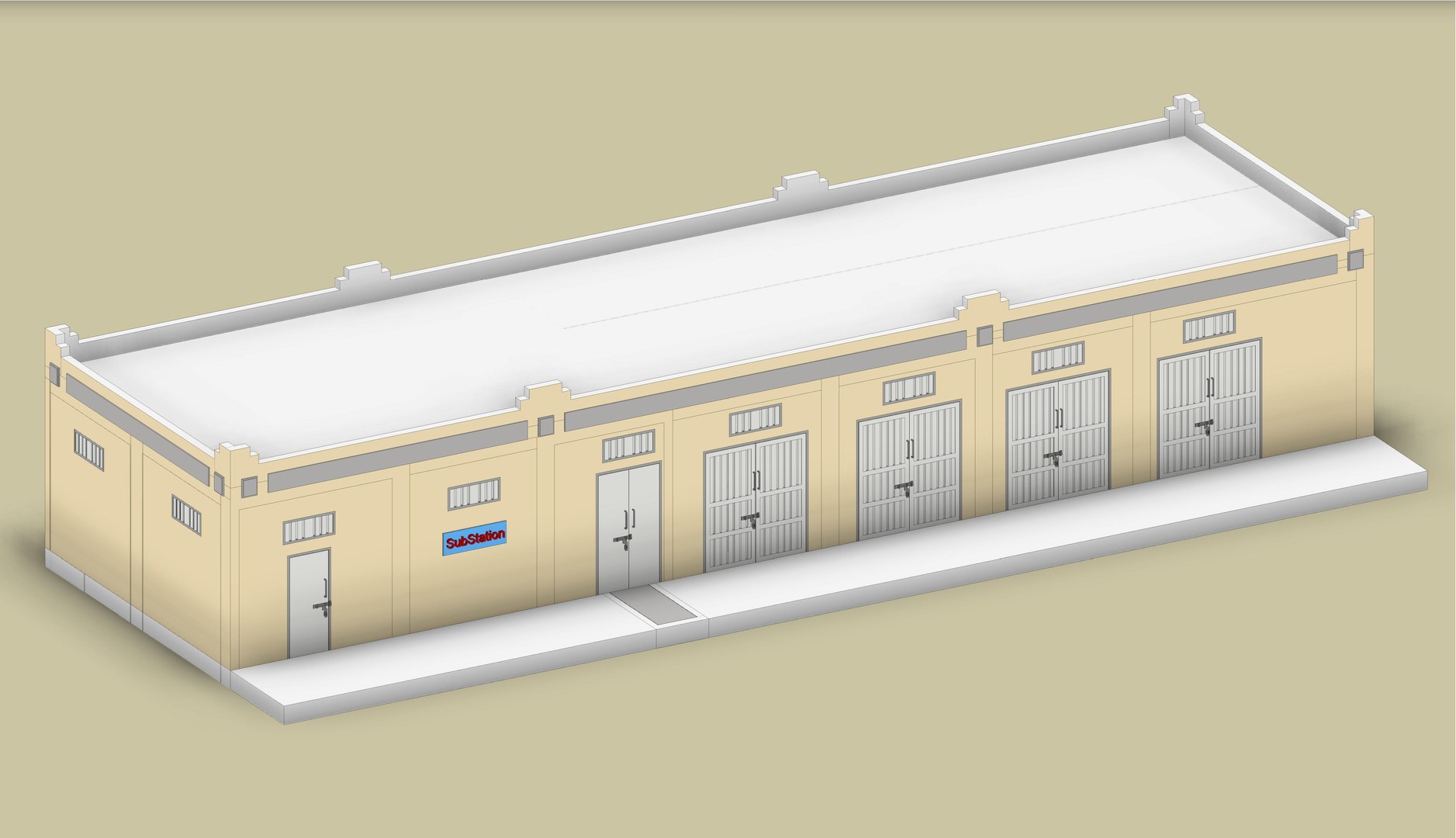Electrical Substation 26m Building In Revit Model - TurboSquid 2195883