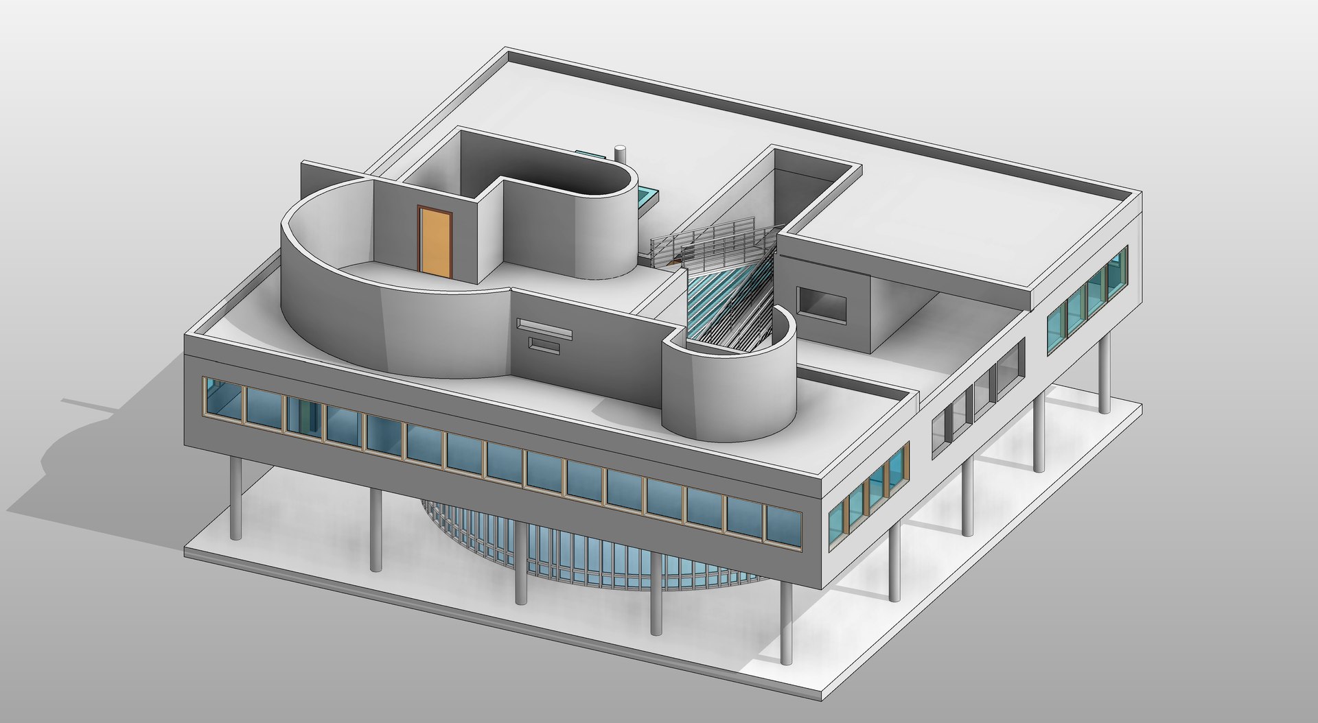 Villa Savoye House 3D Model - TurboSquid 1981950