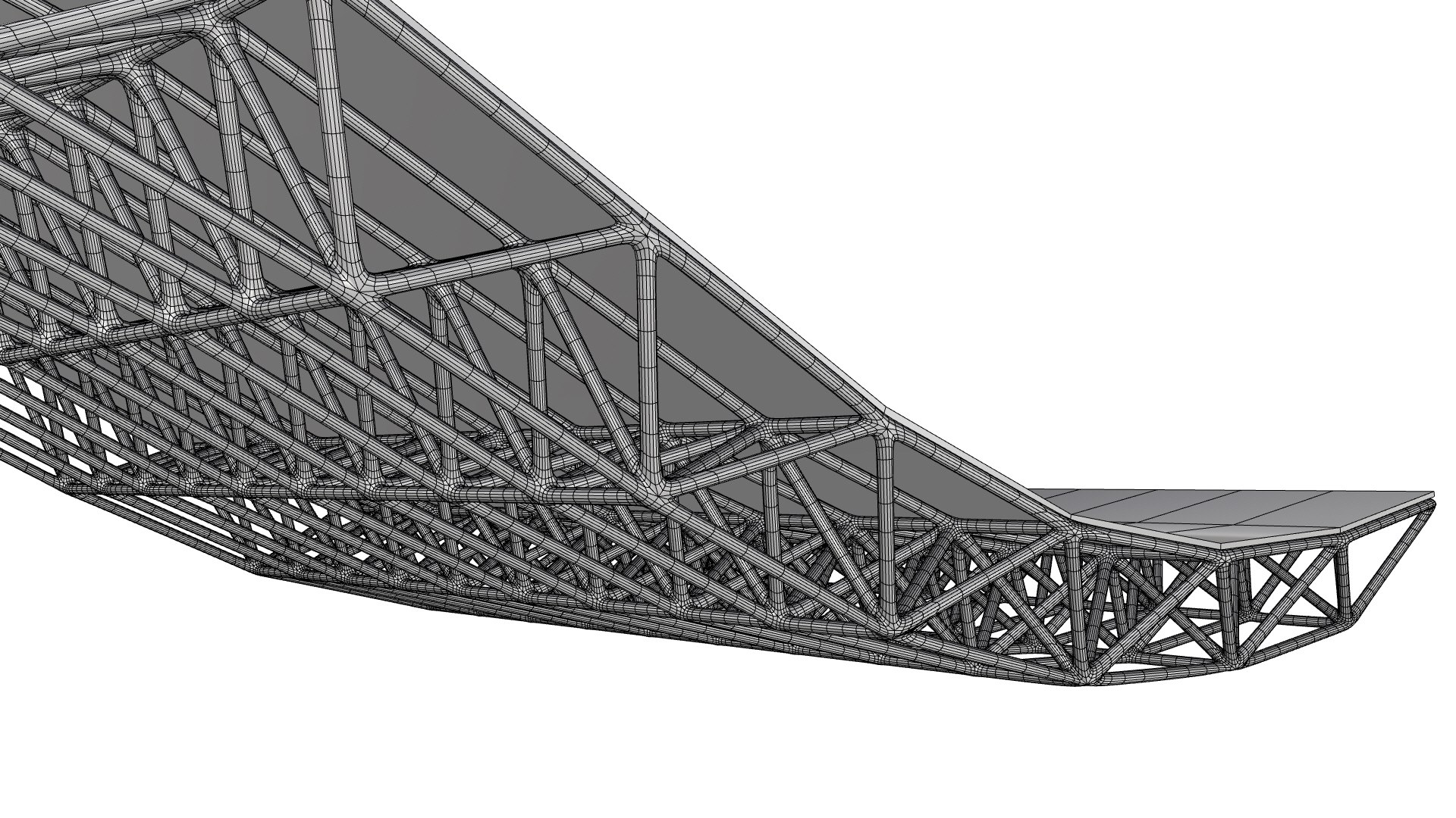 Space Truss Structure Wave 3D model - TurboSquid 2157840