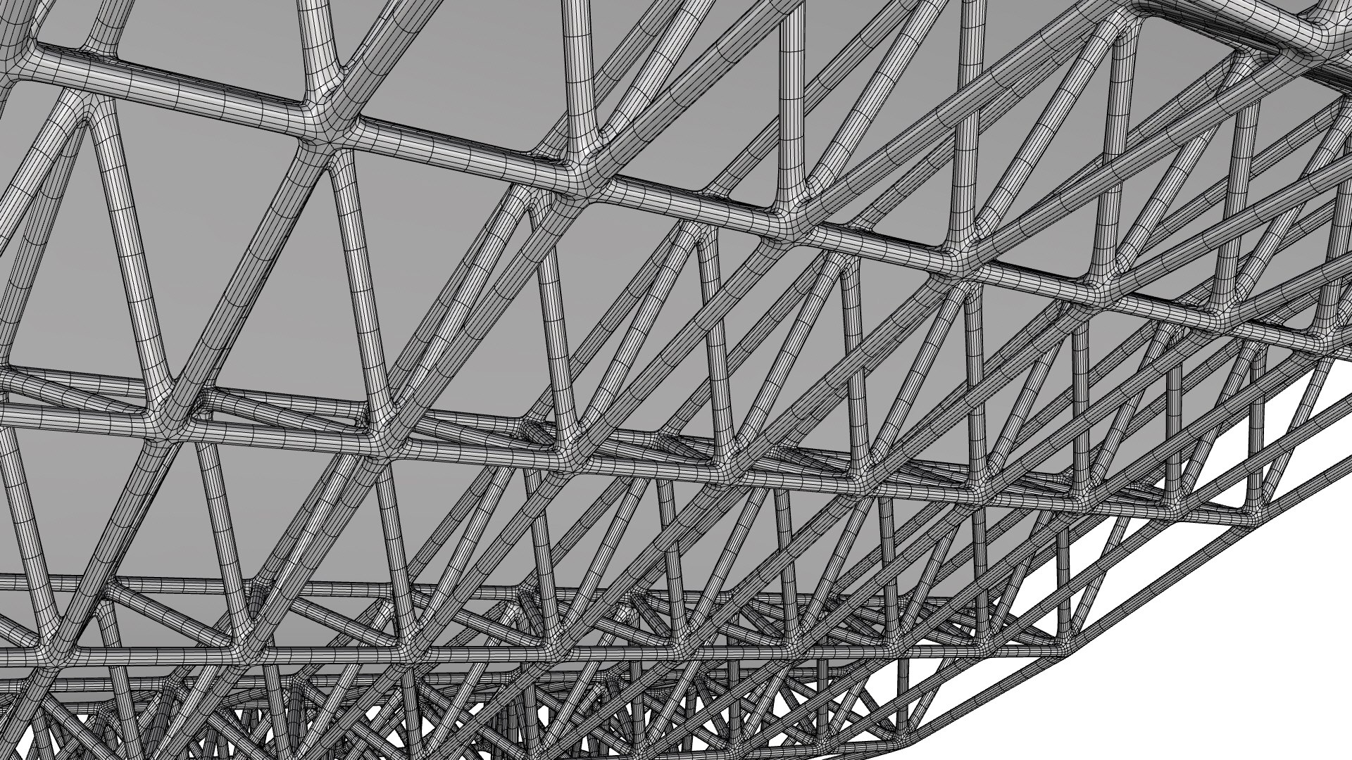 Space Truss Structure Wave 3D model - TurboSquid 2157840