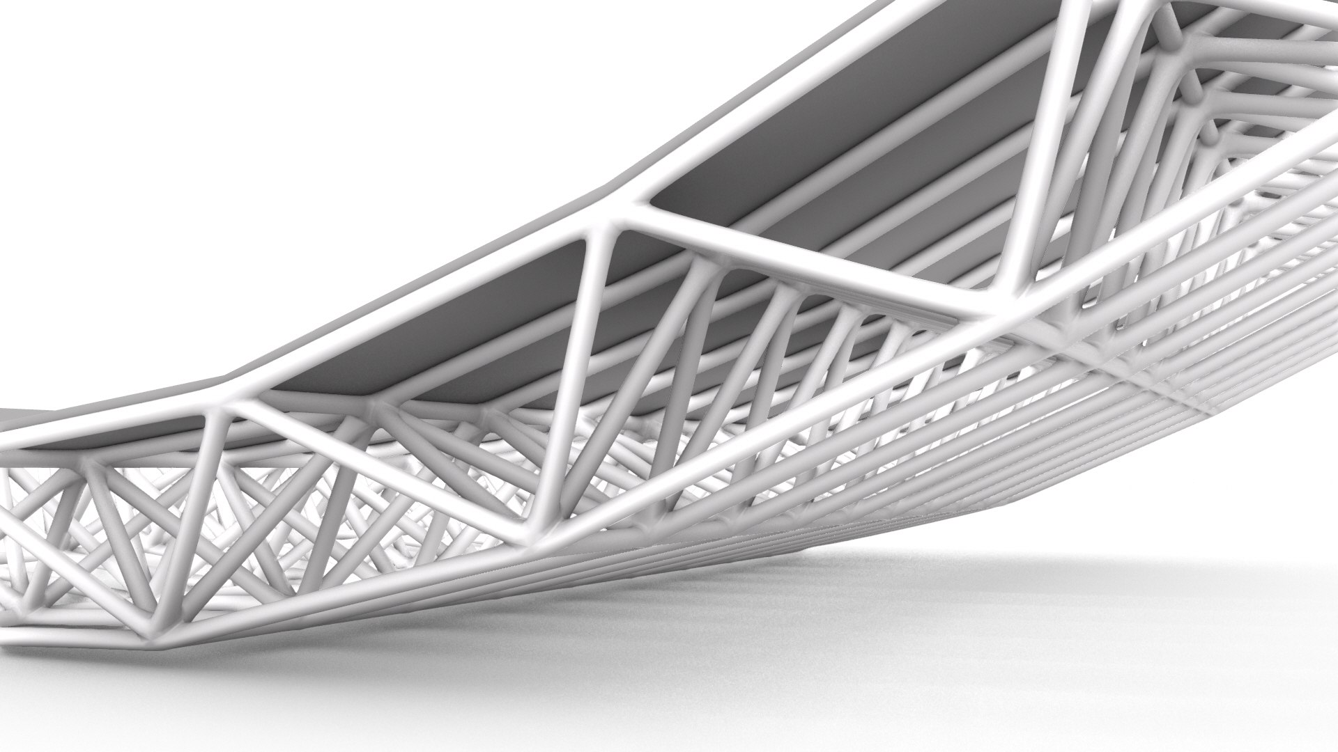 Space Truss Structure Wave 3D model - TurboSquid 2157840