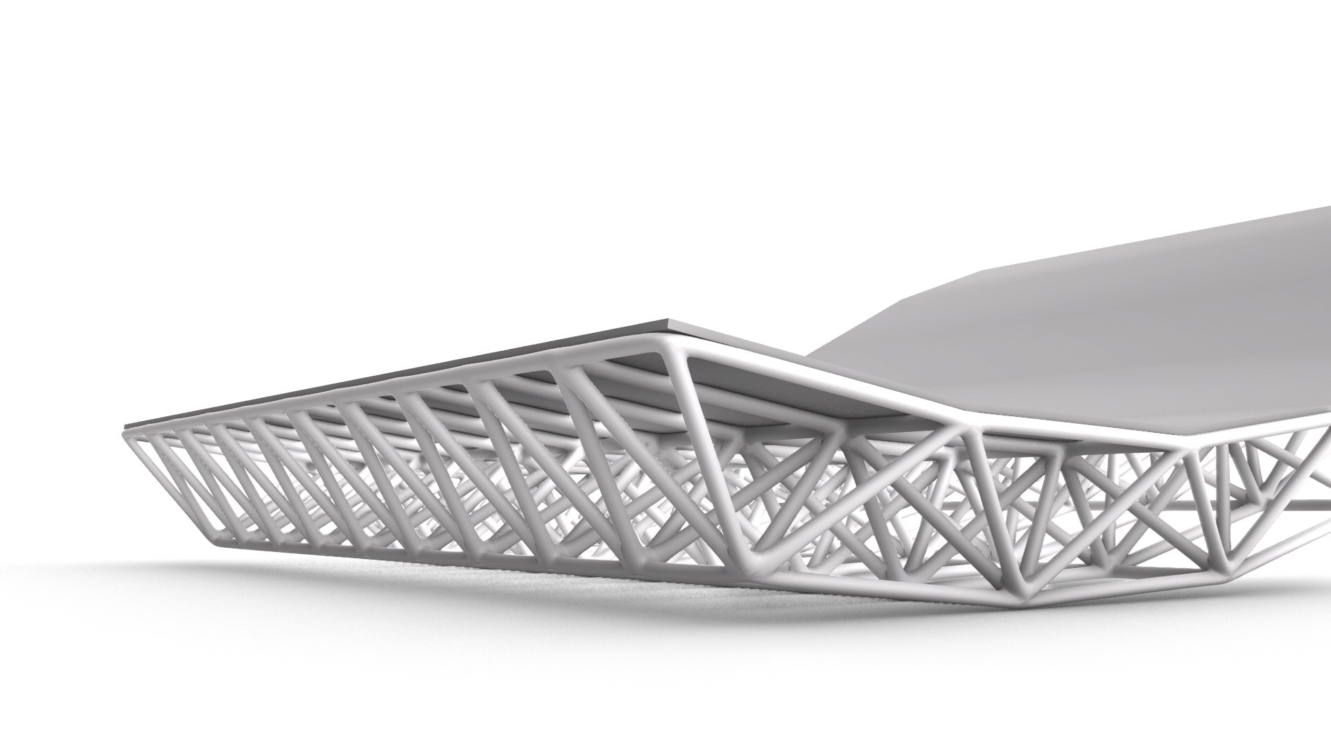 Space Truss Structure Wave 3D model - TurboSquid 2157840