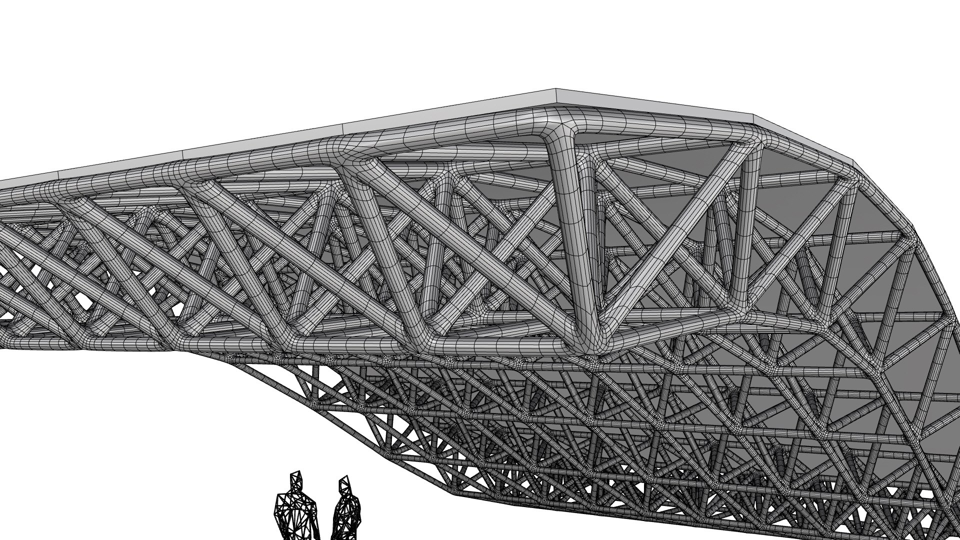 Space Truss Structure Wave 3D model - TurboSquid 2157840
