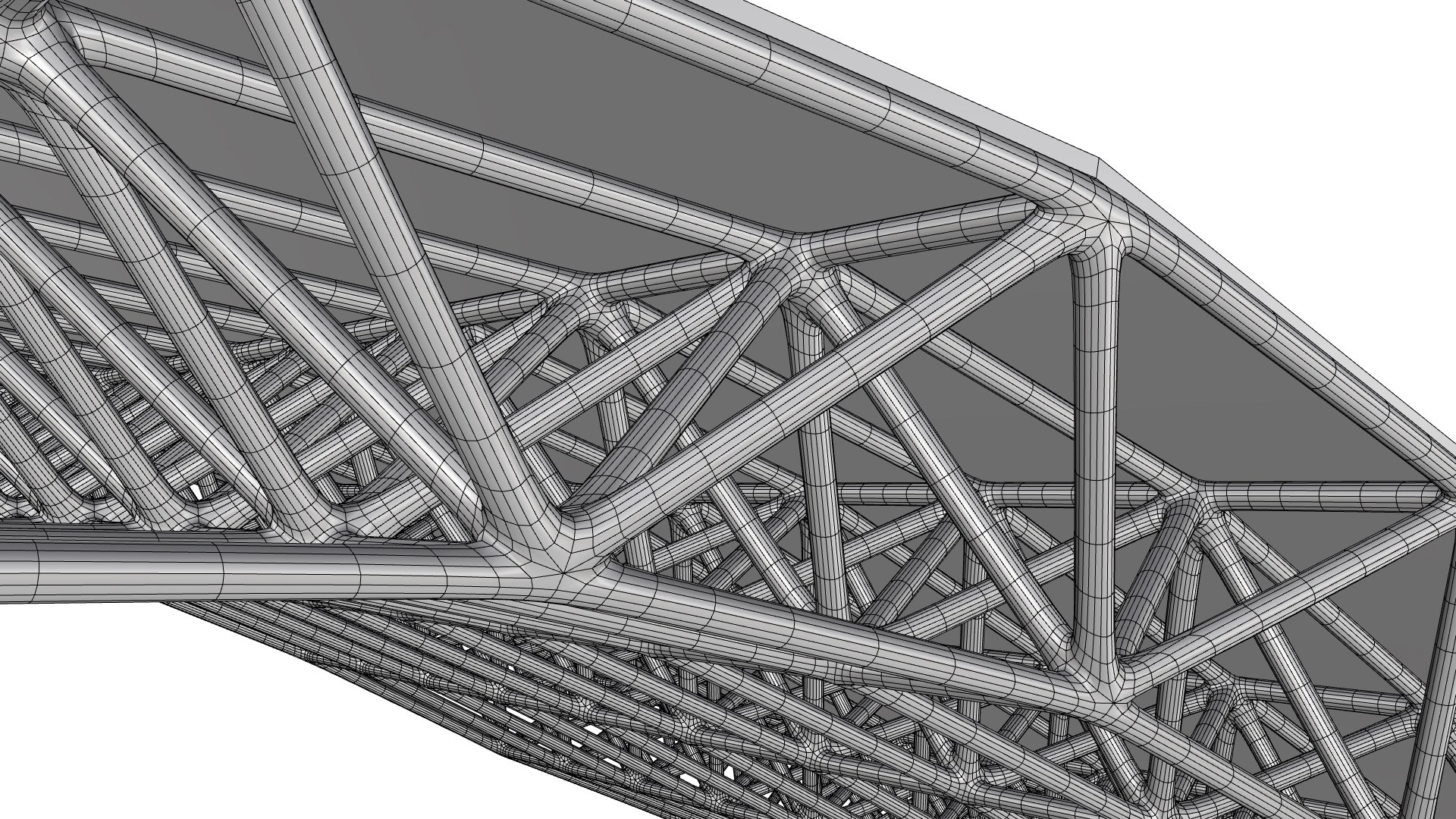 Space Truss Structure Wave 3D model - TurboSquid 2157840