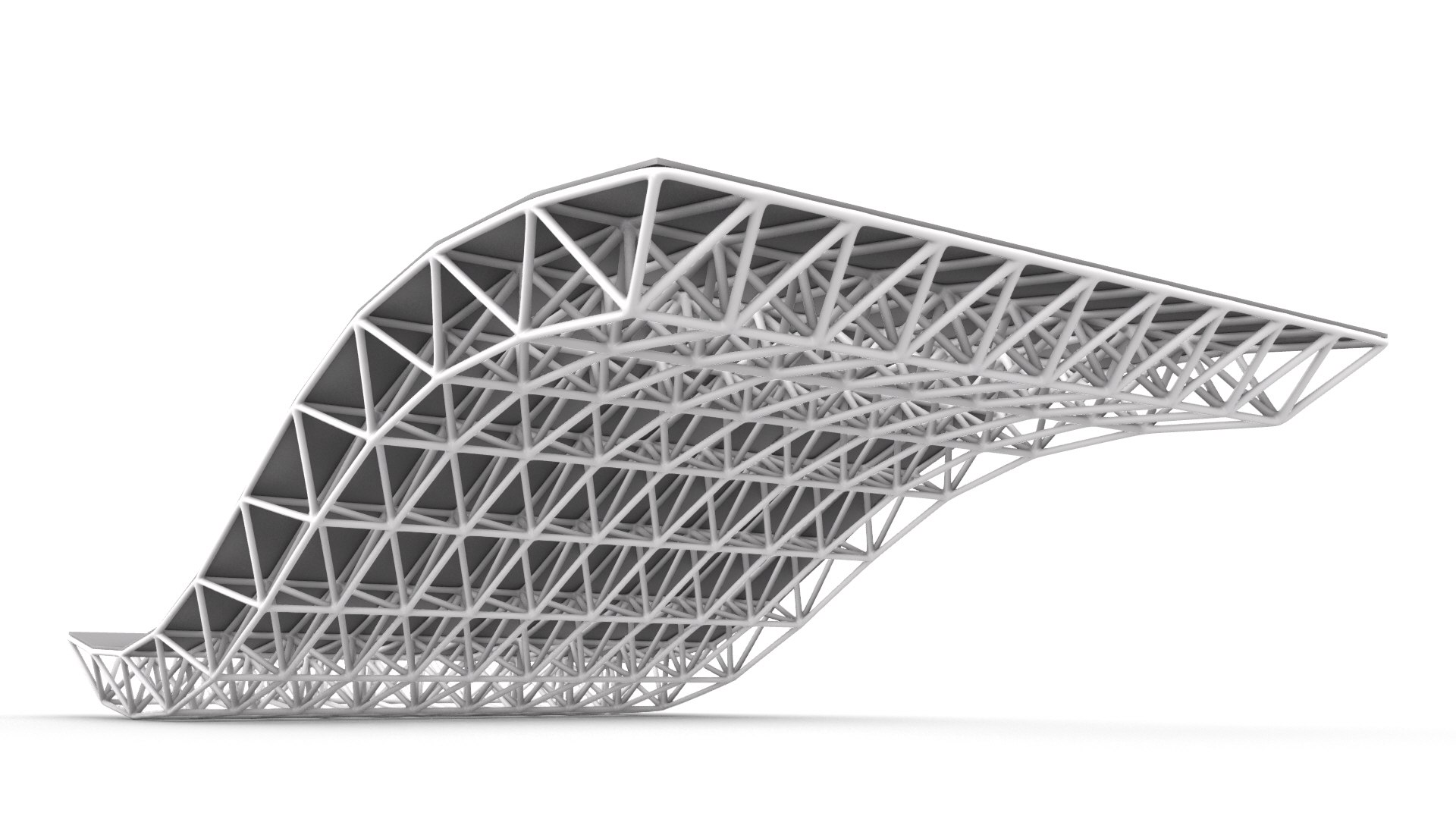 Space Truss Structure Wave 3D model - TurboSquid 2157840