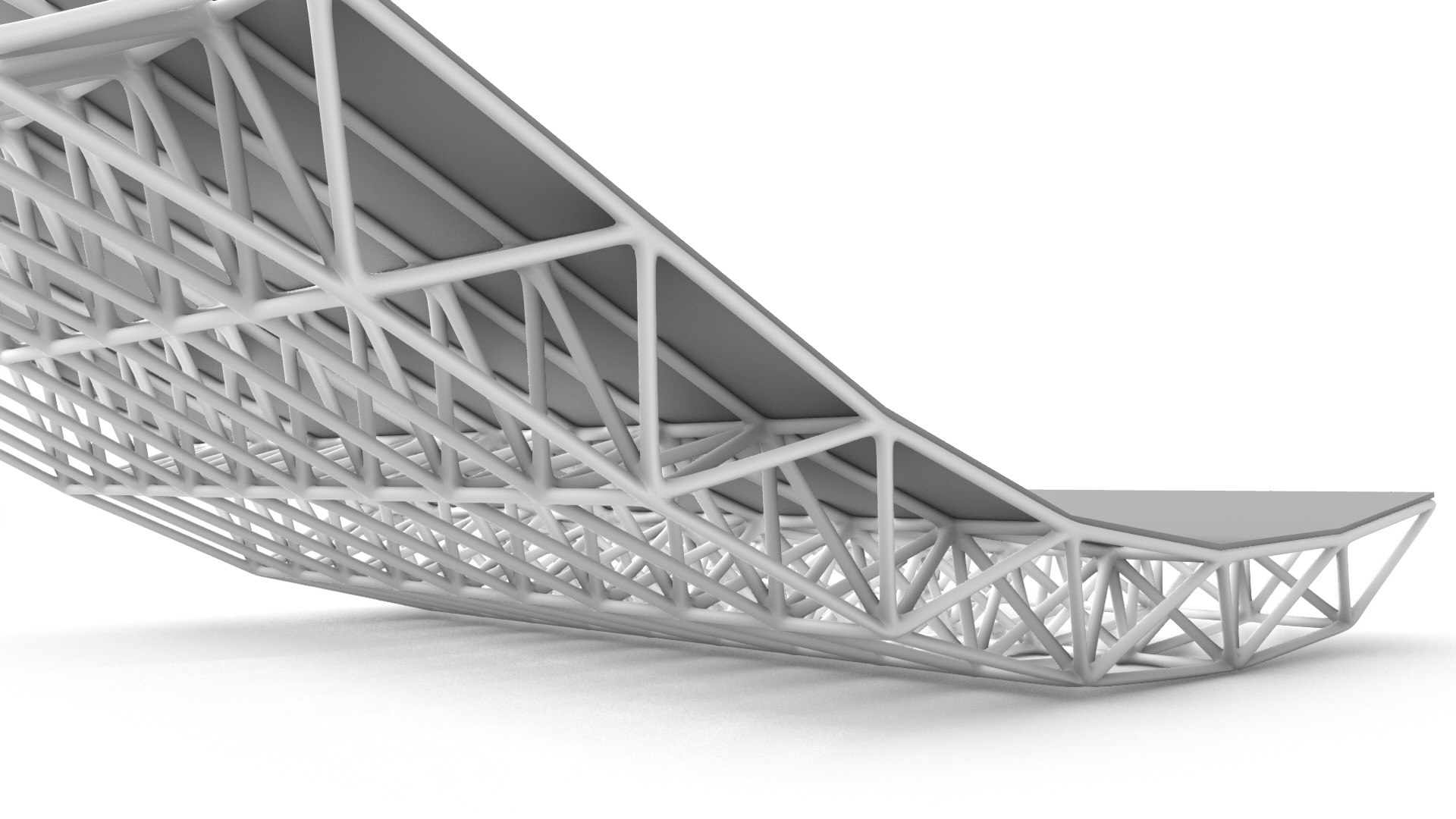 Space Truss Structure Wave 3D model - TurboSquid 2157840