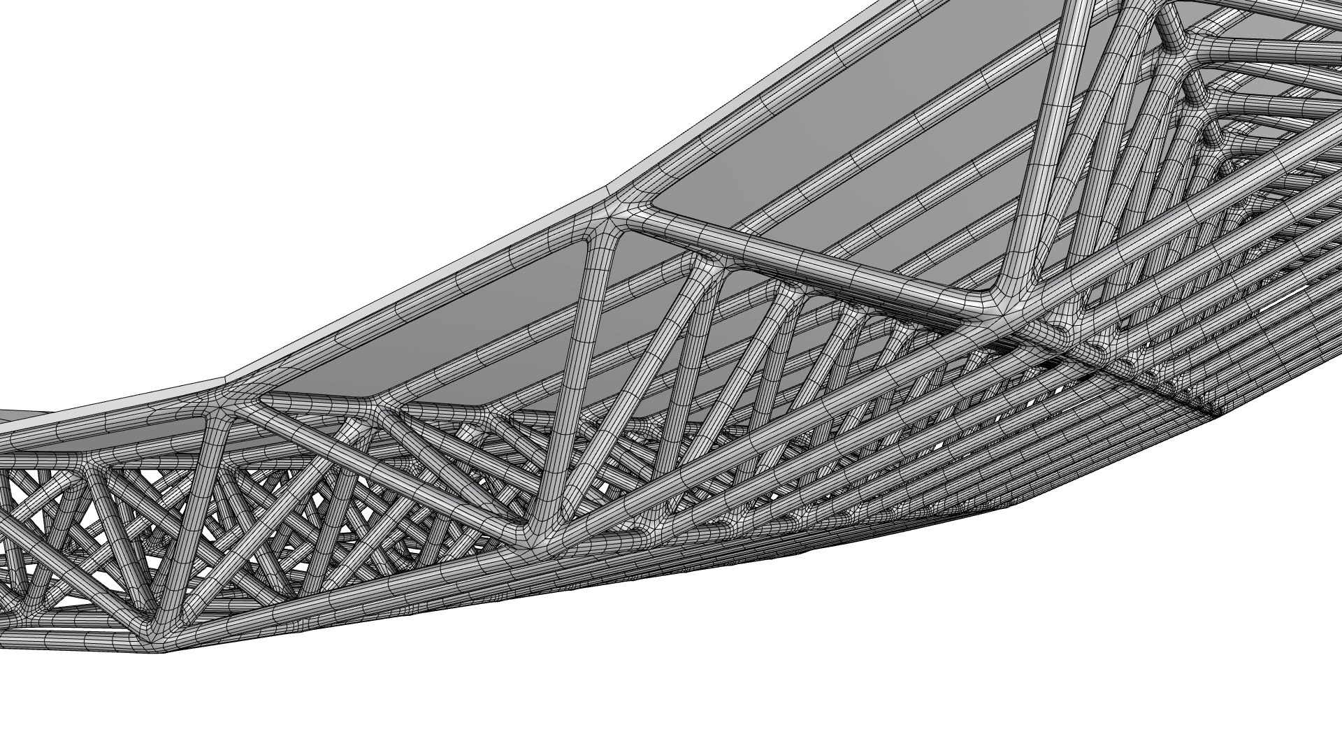 Space Truss Structure Wave 3D model - TurboSquid 2157840