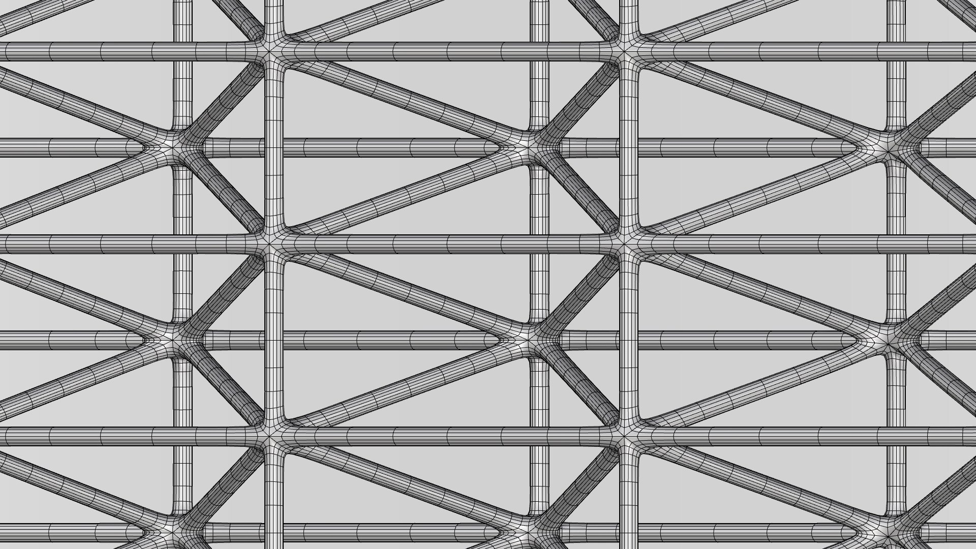 Space Truss Structure Wave 3D model - TurboSquid 2157840