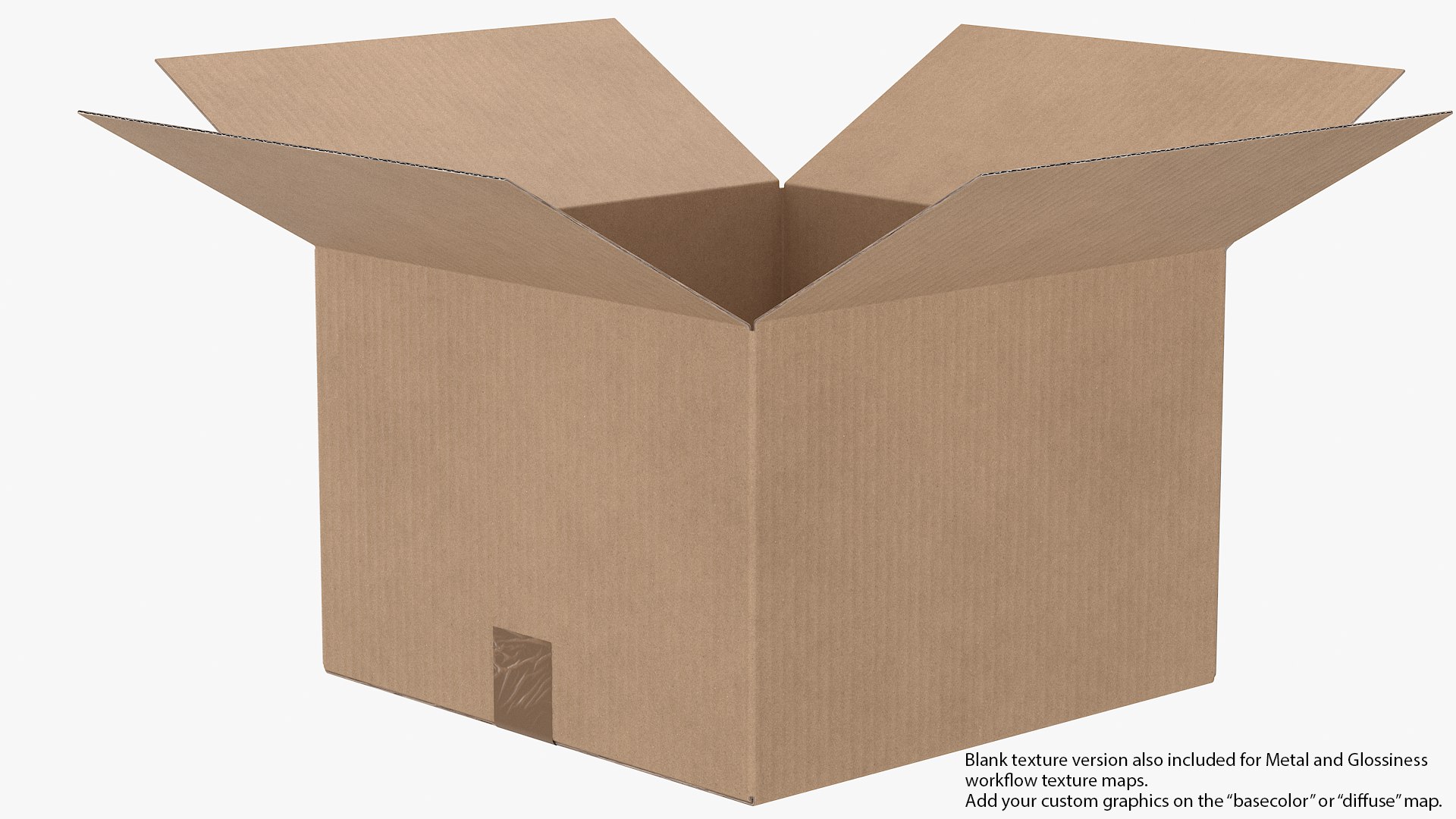 3D model Cardboard Box 4 Open - TurboSquid 2180073