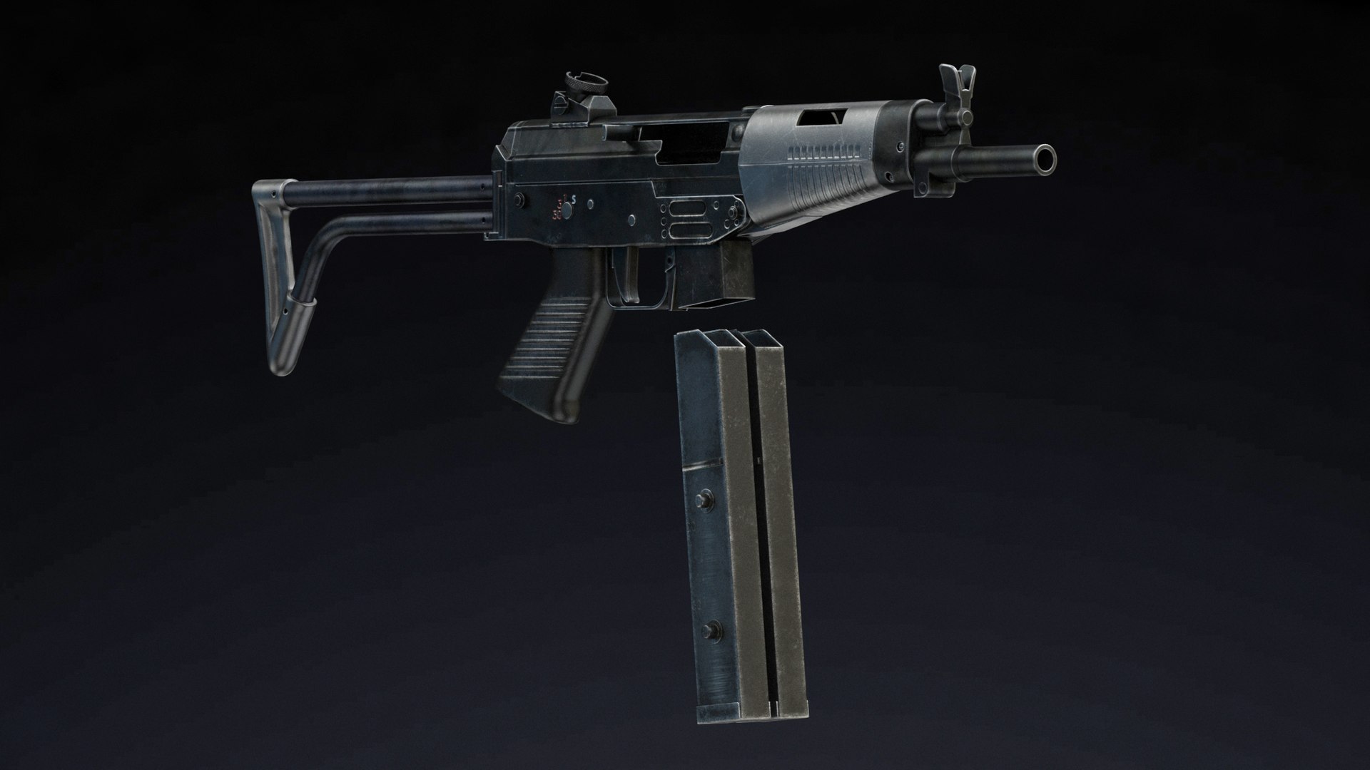 FAMAE SAF Low Poly 3D Model - TurboSquid 1874966