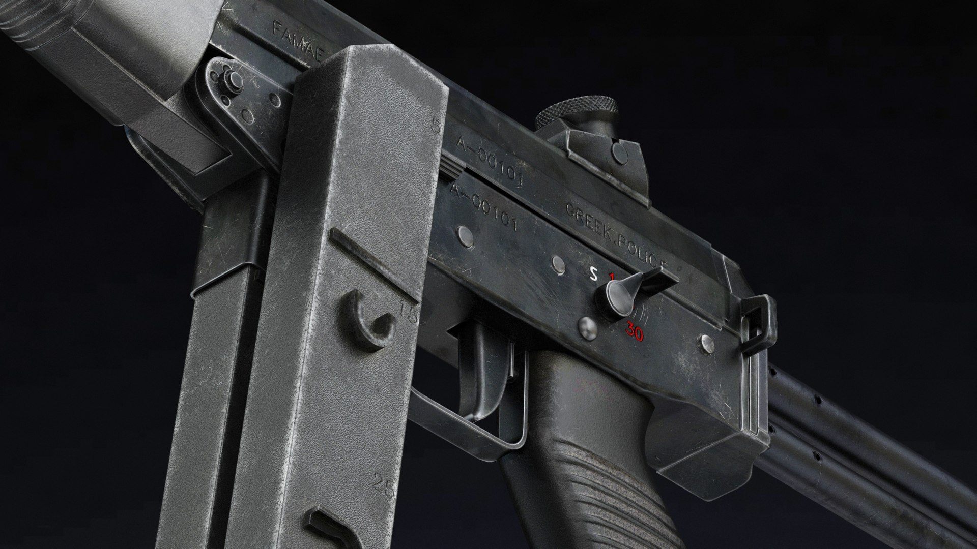 FAMAE SAF Low Poly 3D Model - TurboSquid 1874966