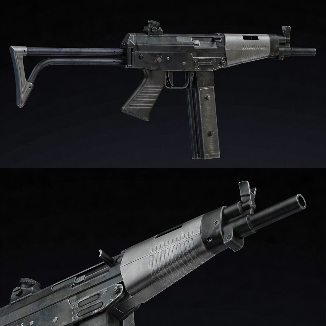 FAMAE SAF Low Poly 3D model - TurboSquid 1874966