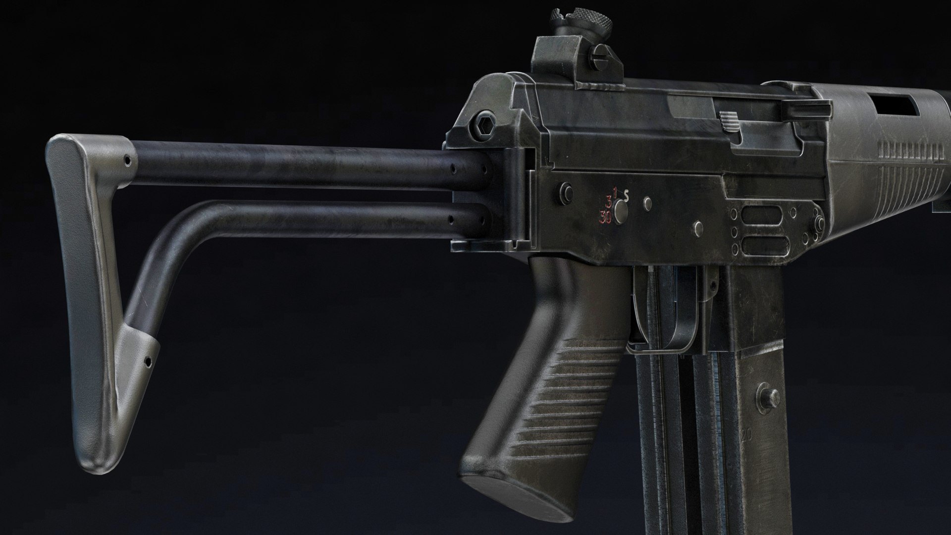 FAMAE SAF Low Poly 3D Model - TurboSquid 1874966