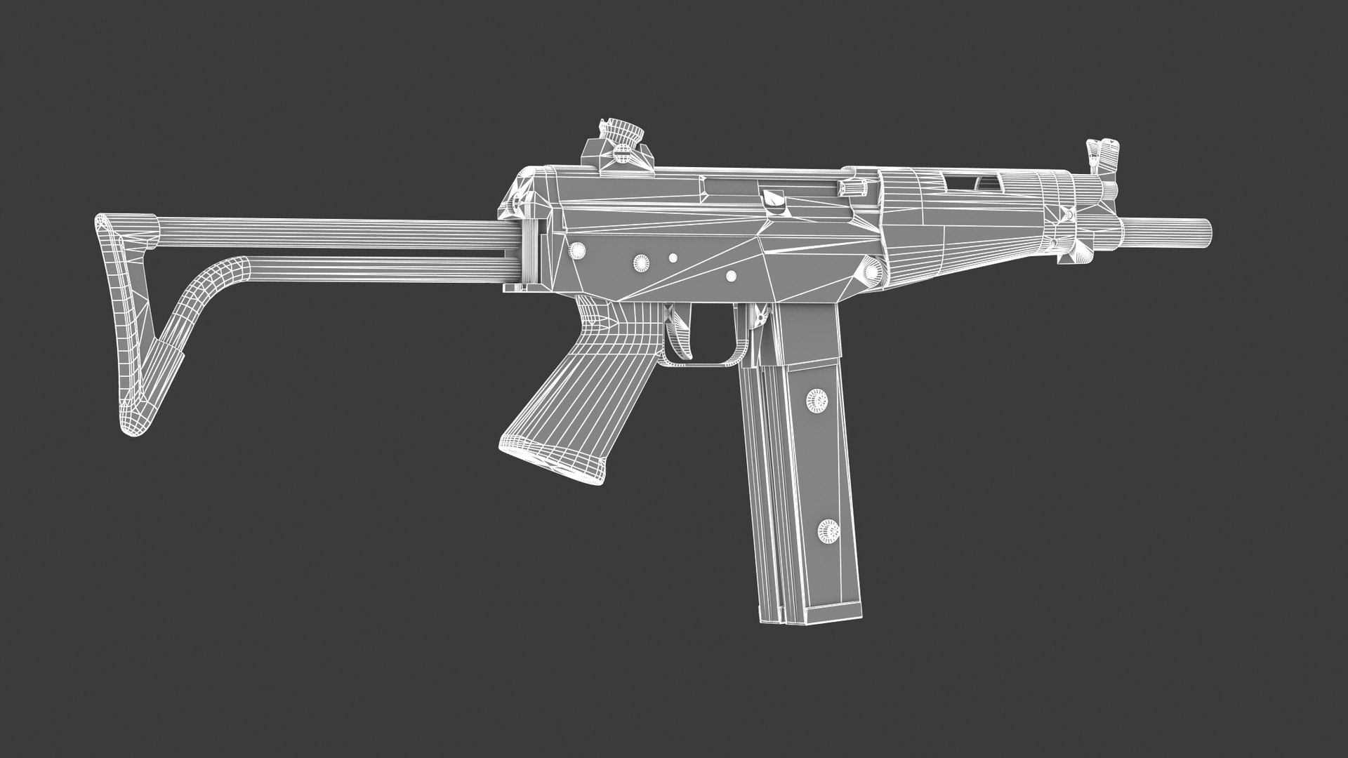 FAMAE SAF Low Poly 3D Model - TurboSquid 1874966