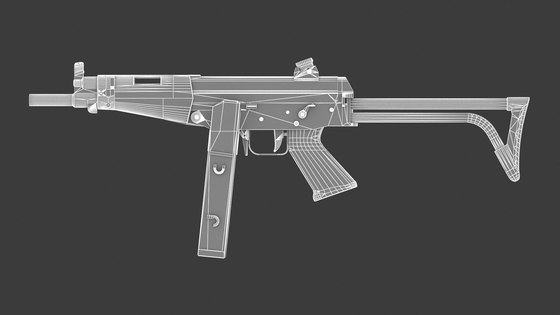 FAMAE SAF Low Poly 3D Model - TurboSquid 1874966