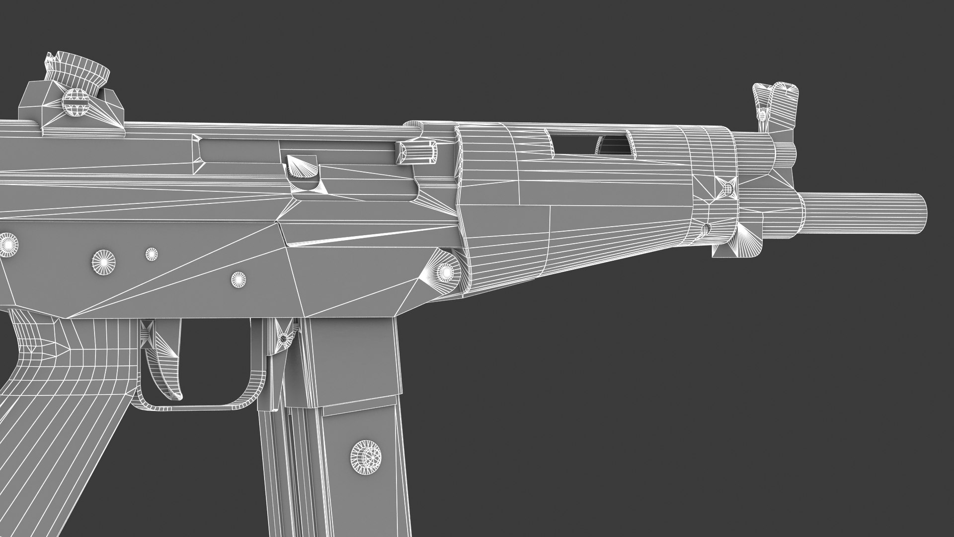 FAMAE SAF Low Poly 3D Model - TurboSquid 1874966