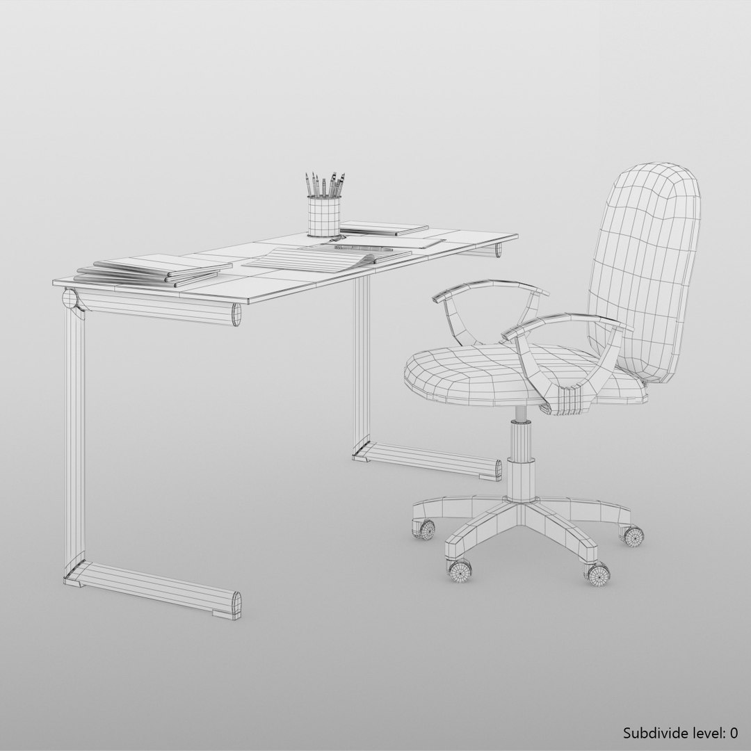 Realistic teacher table model - TurboSquid 1218936